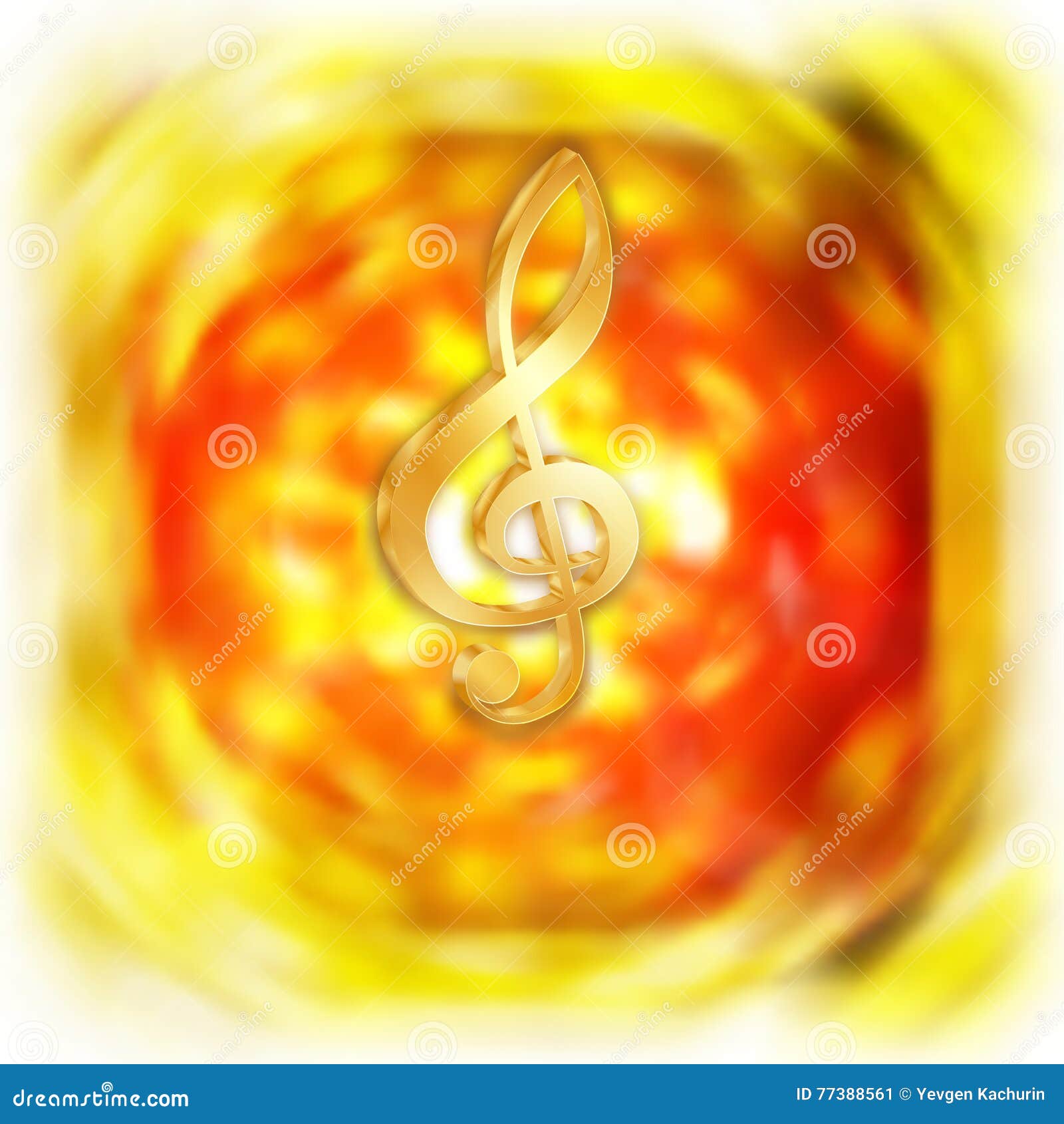 Treble Clef with Bright Blurred Background Stock Vector - Illustration ...