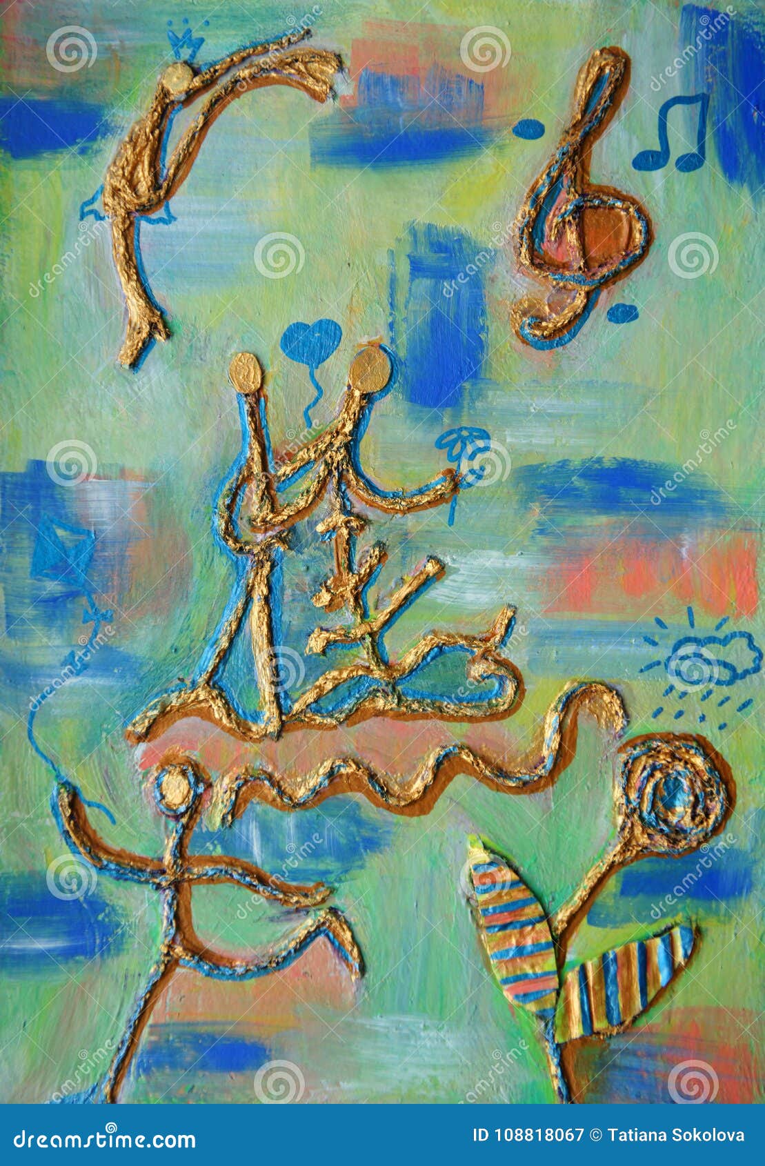 Abstract Composition on a Musical Theme Stock Vector - Illustration of ...