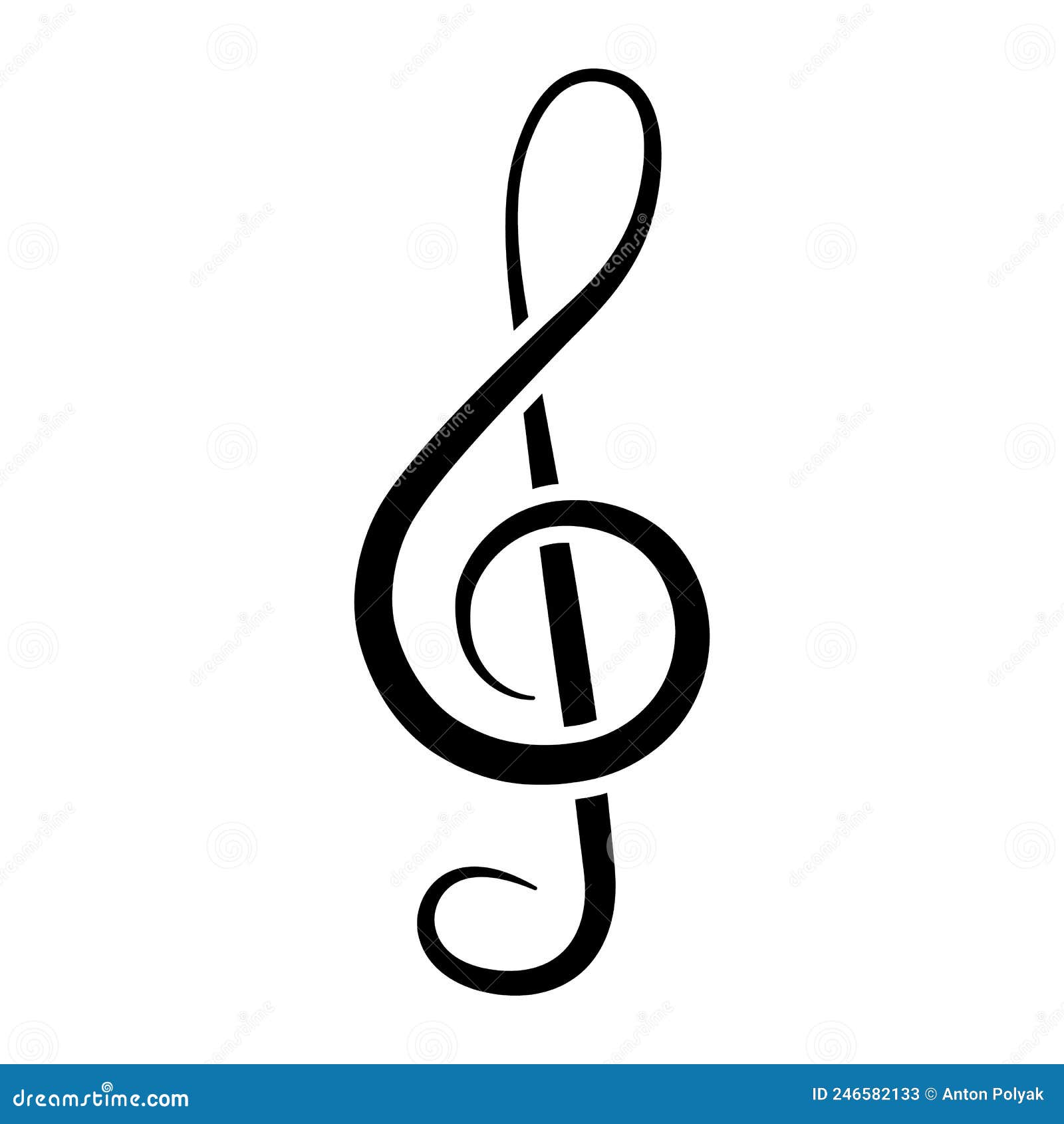 Treble Clef Icon. Musical Note Stock Vector - Illustration of sound ...