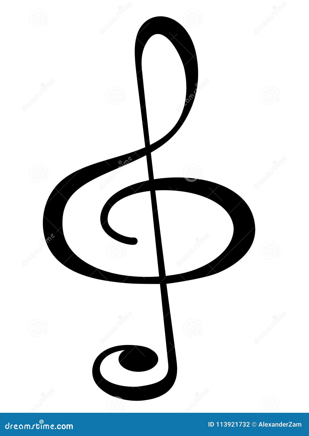 Treble clef illustration stock vector. Illustration of harmony - 113921732