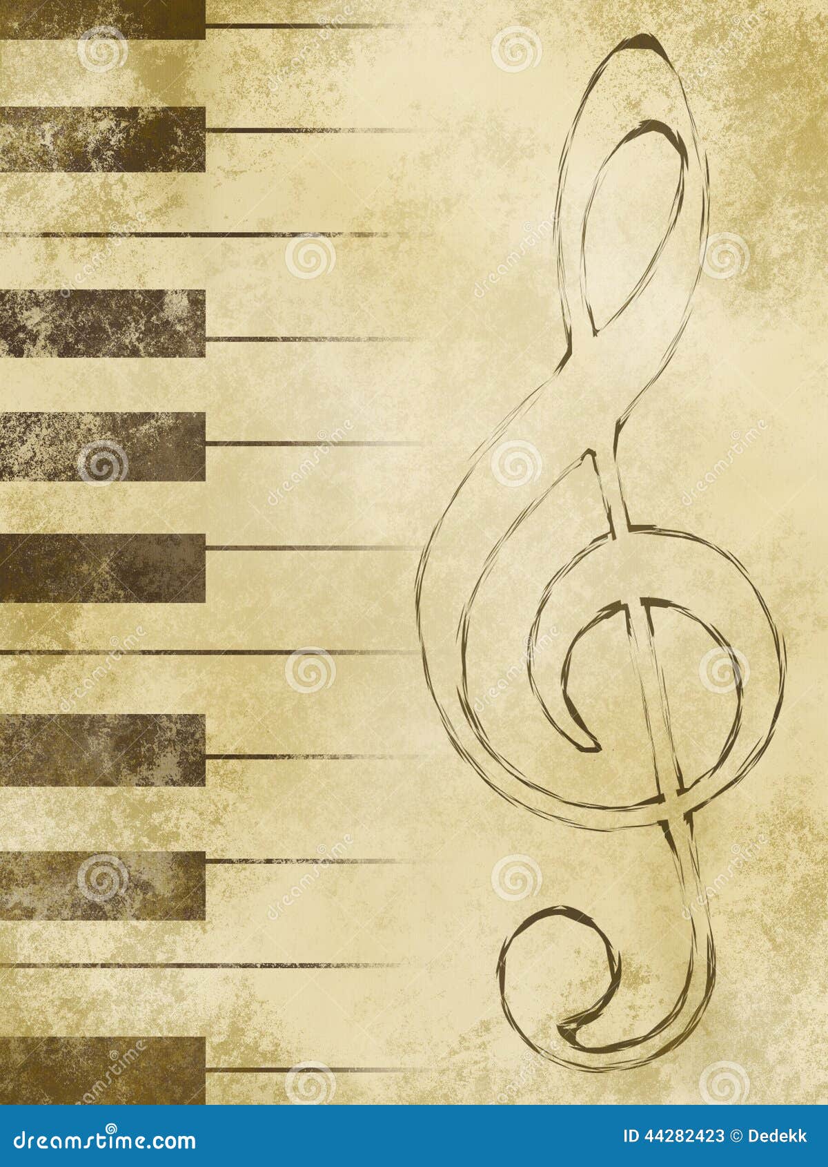 Treble clef stock illustration. Illustration of clef - 44282423