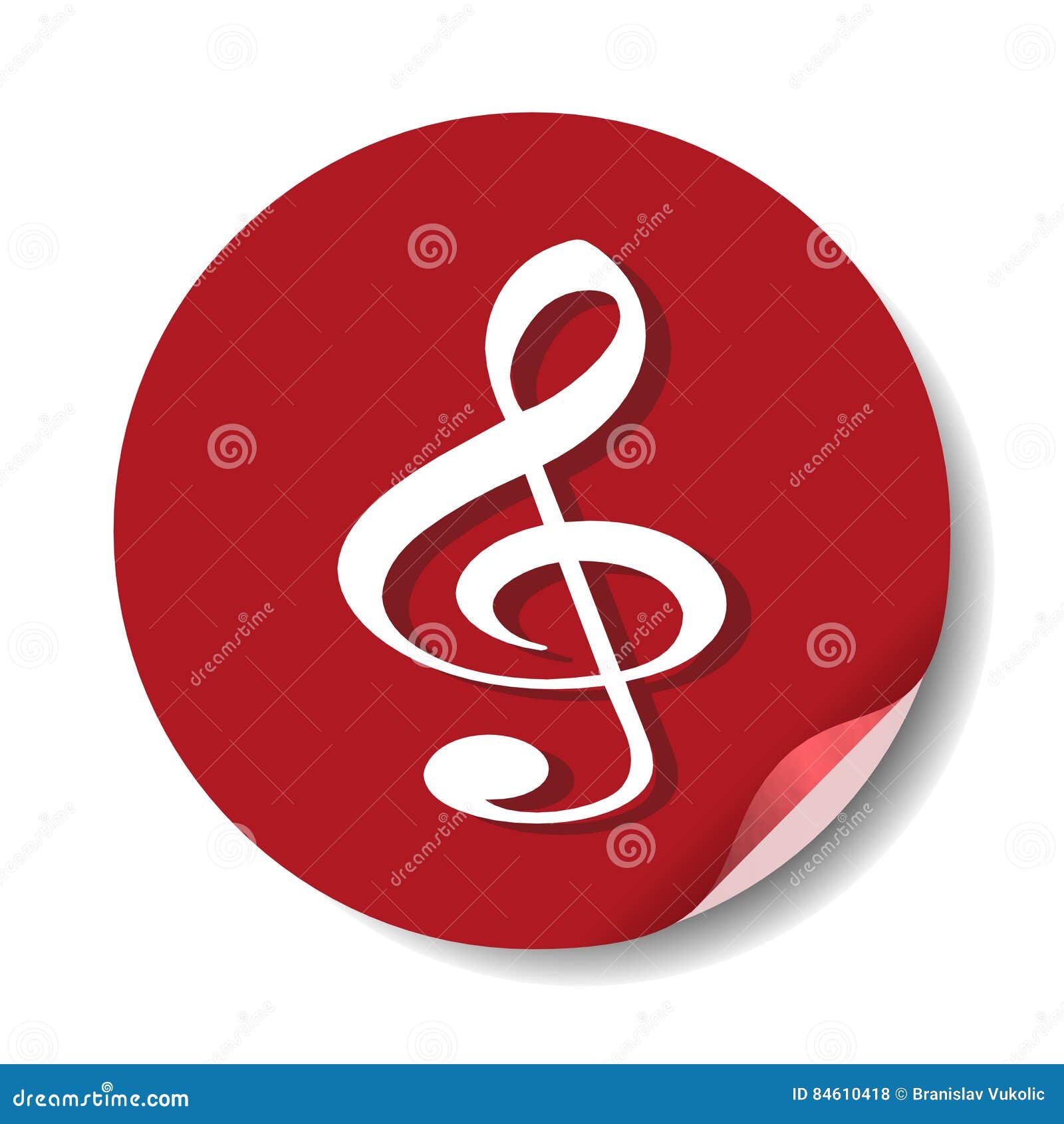 Treble Clef Label, Illustration Stock Illustration - Illustration of ...