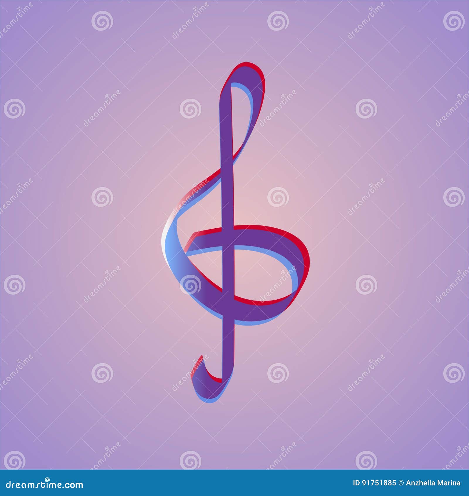 Treble clef. Logo template stock vector. Illustration of graphic - 91751885