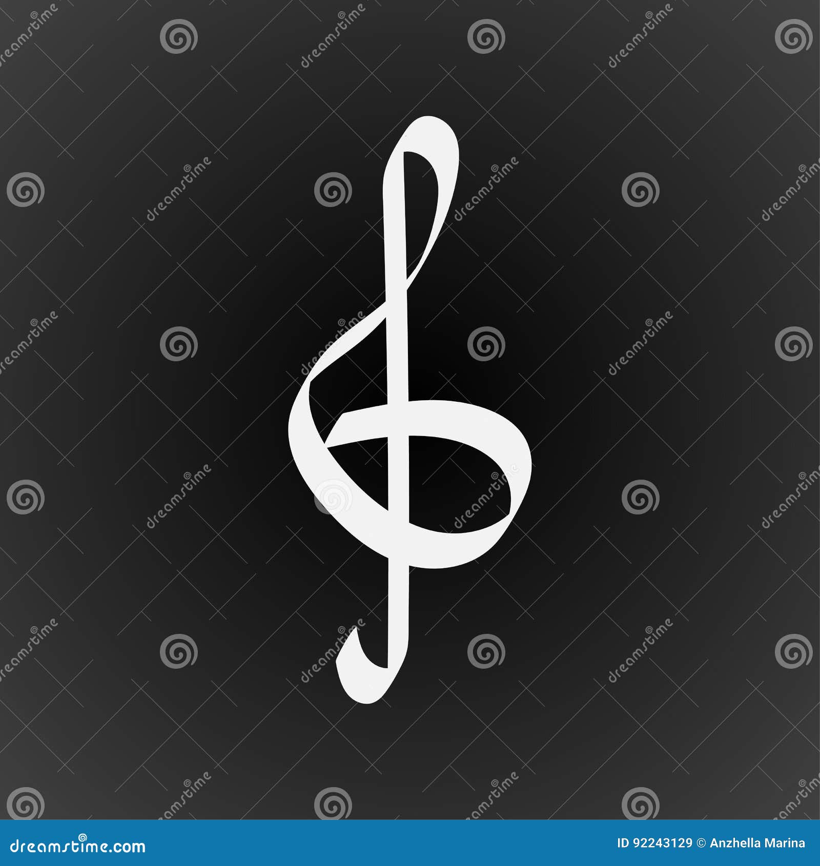 Treble Clef Logo Vector. Eps 10 | CartoonDealer.com #92243129