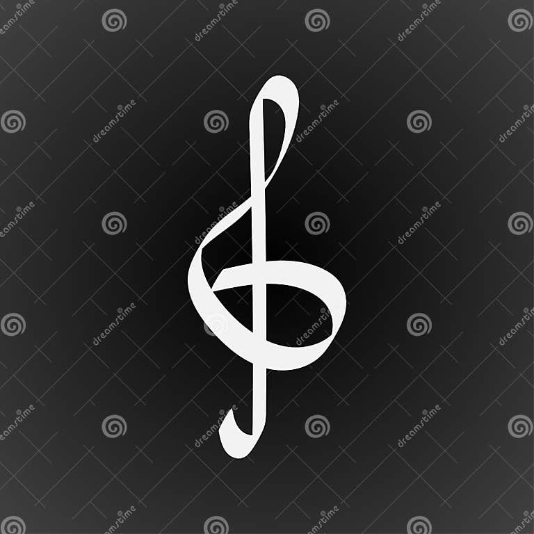 Treble Clef Logo Vector. Eps 10 Stock Vector - Illustration of color ...