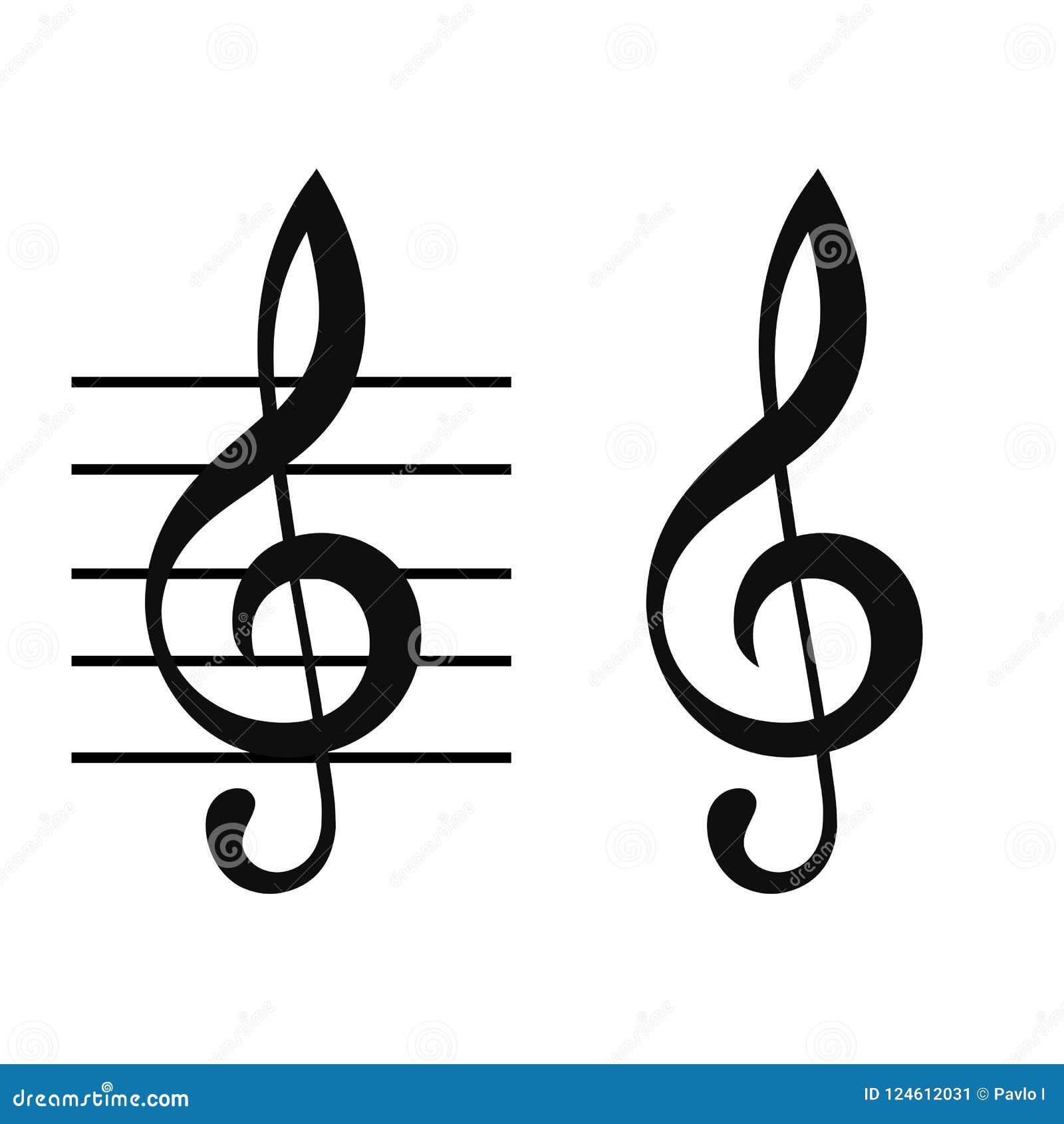 Treble Clef, Music Note - Vector Stock Illustration - Illustration of ...