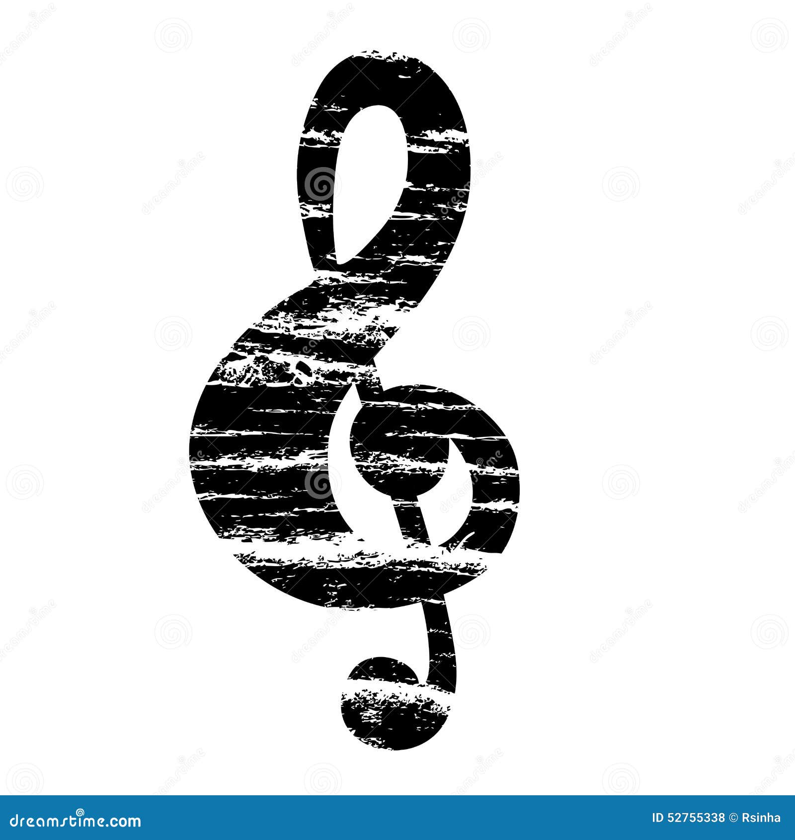 Treble clef stock vector. Illustration of classic, clipart - 52755338