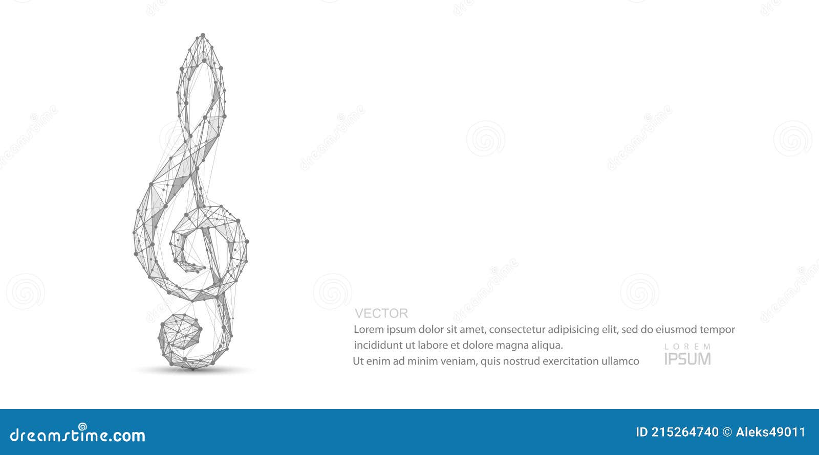 Treble Clef .Musical Notes.Drawing from Lines and Dots.music Banner ...