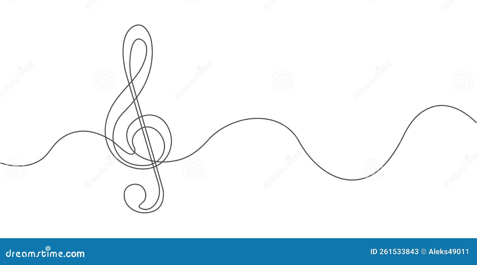 Treble Clef.Musical Notes on White Background.Musical Concept ...