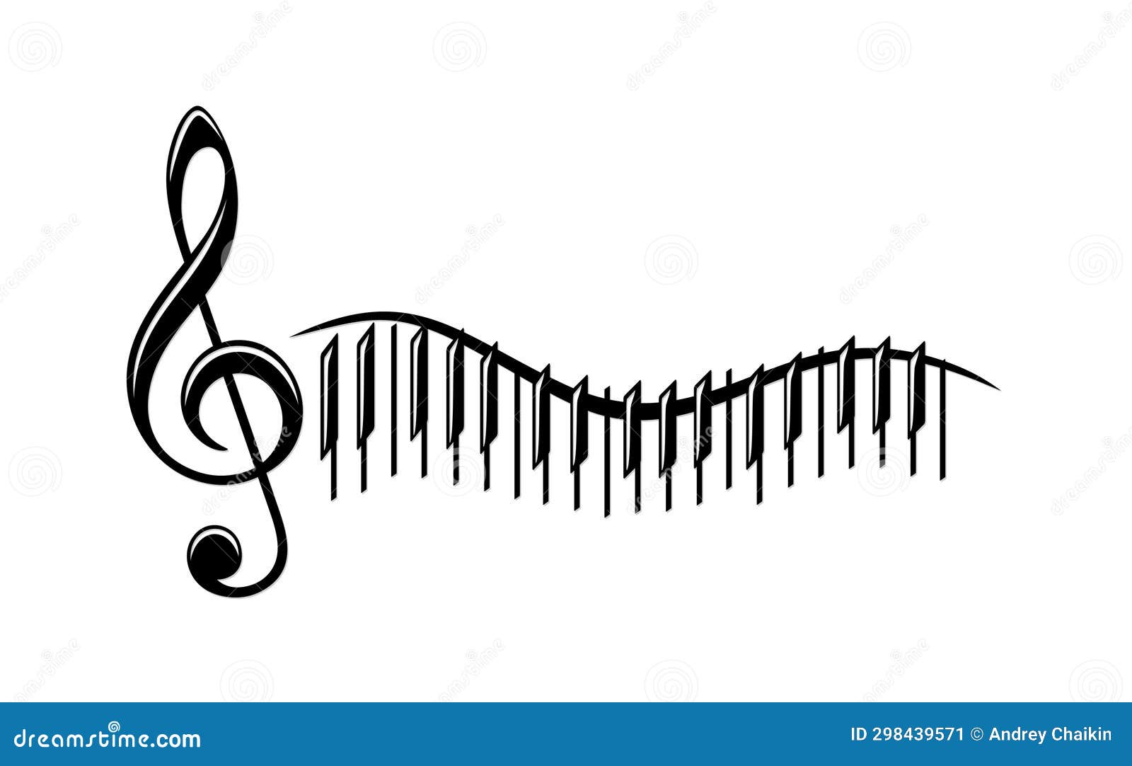 Treble Clef Symbol with Piano. Stock Vector - Illustration of piano ...