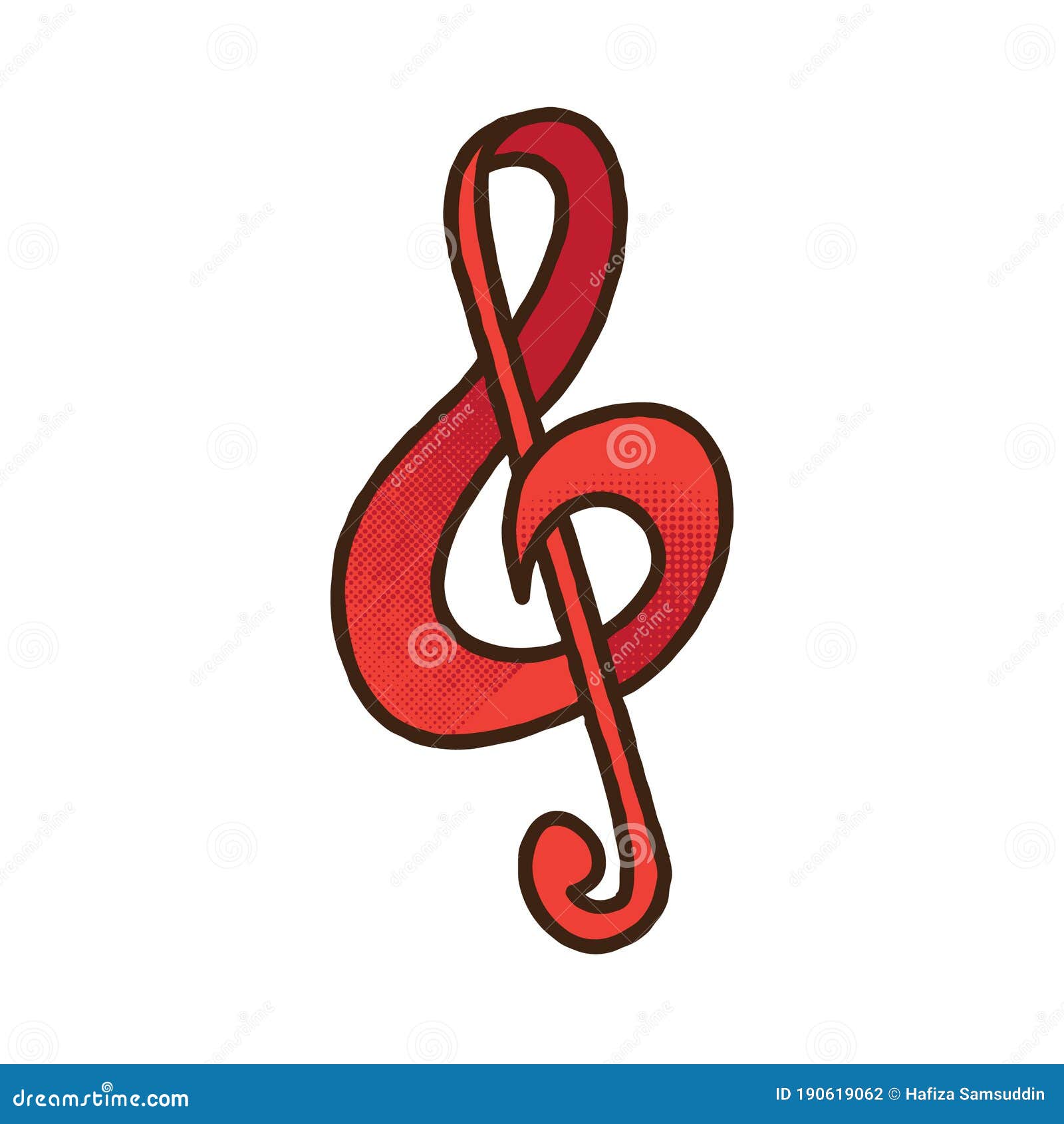 Treble Clef Symbol. Vector Illustration Decorative Design Stock Vector ...