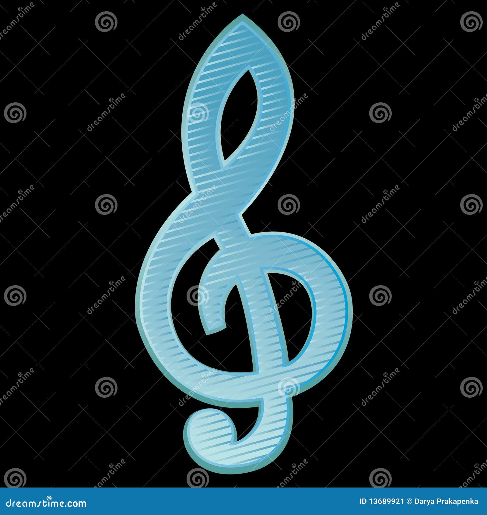 Treble Clef.Vector Illustration Stock Vector - Illustration of clip ...