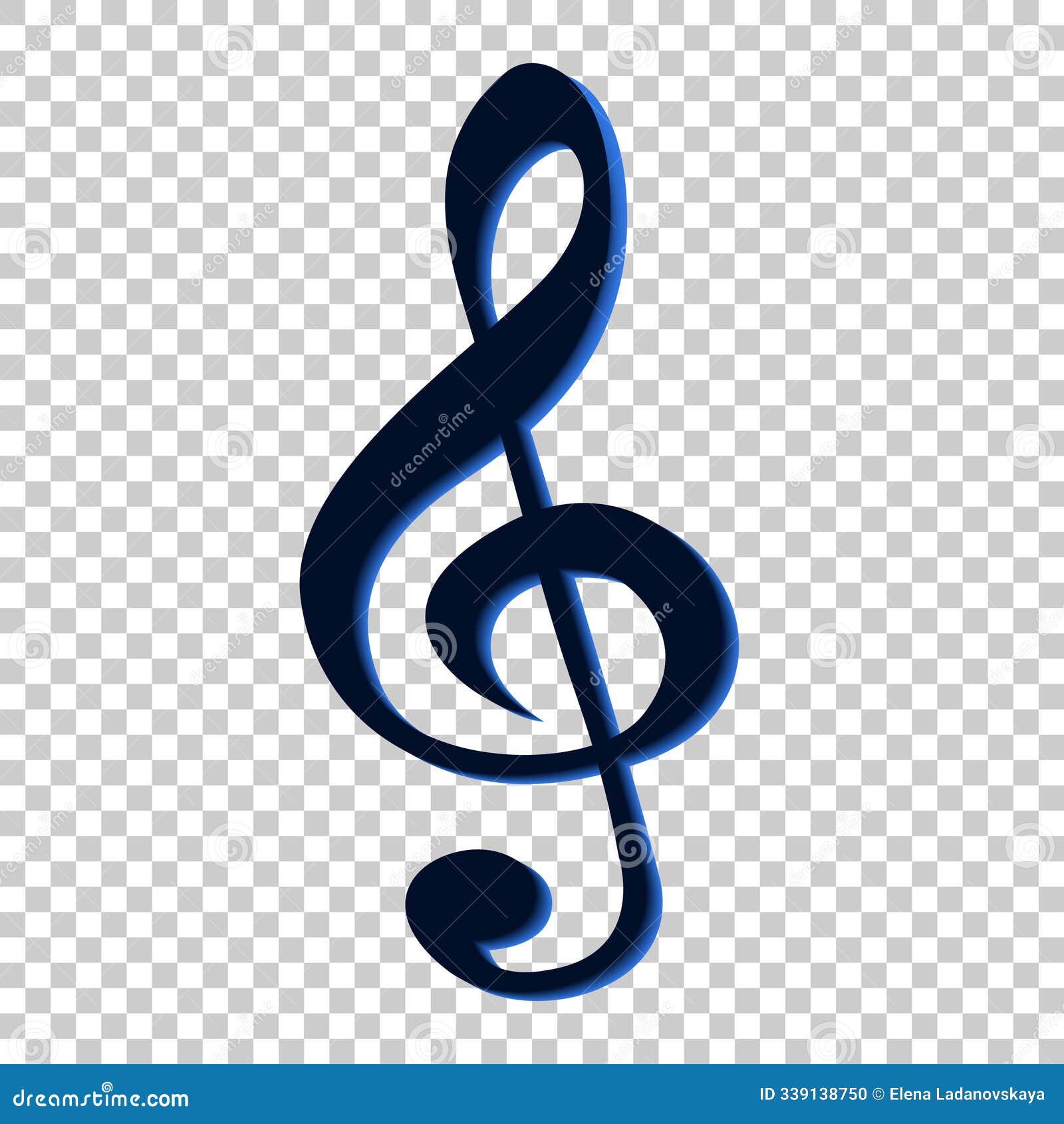 Treble Clef Vector. Vector Musical Key Icon Stock Vector - Illustration ...