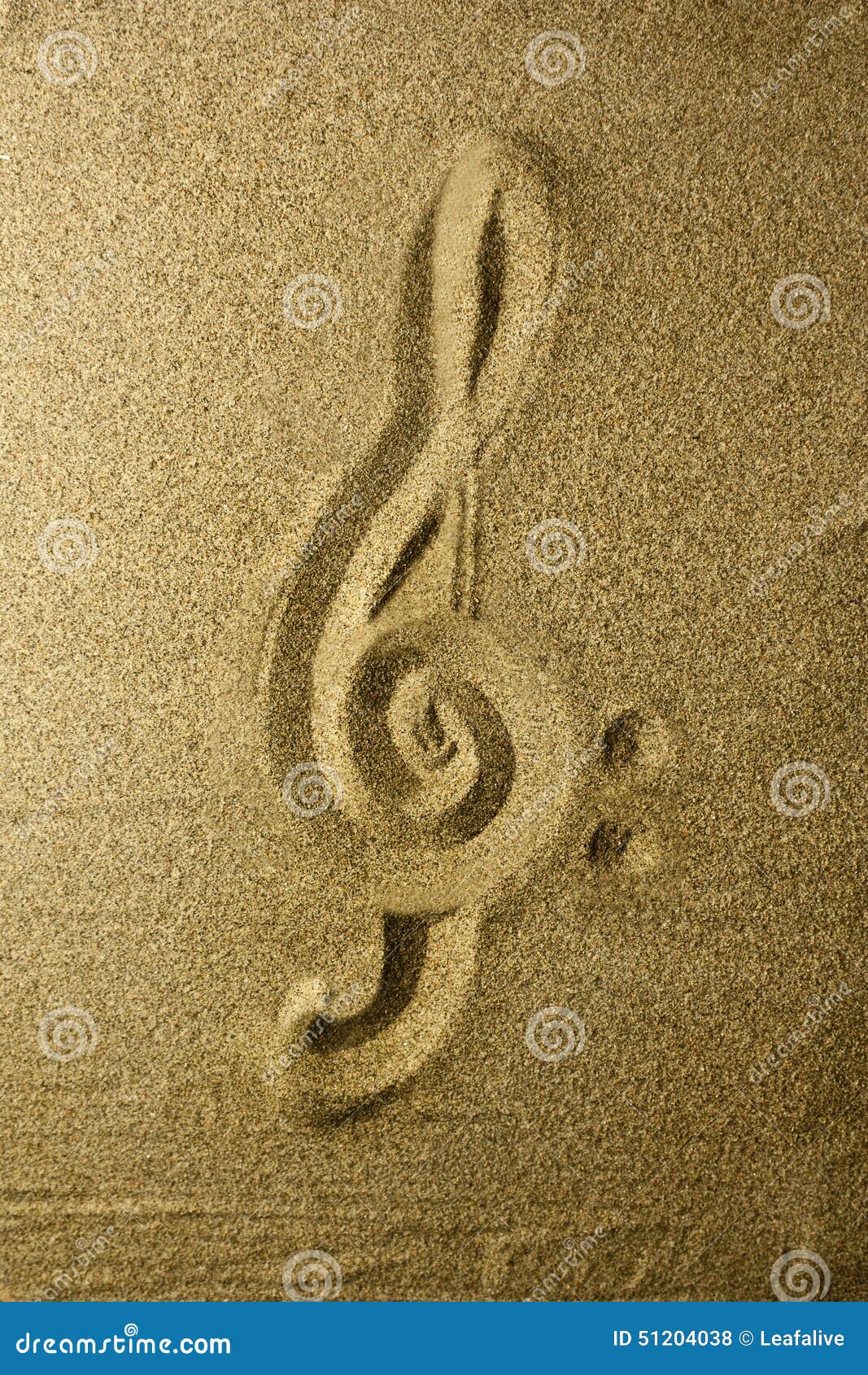 Treble Clef Written in the Sand Stock Photo - Image of concert, coast ...