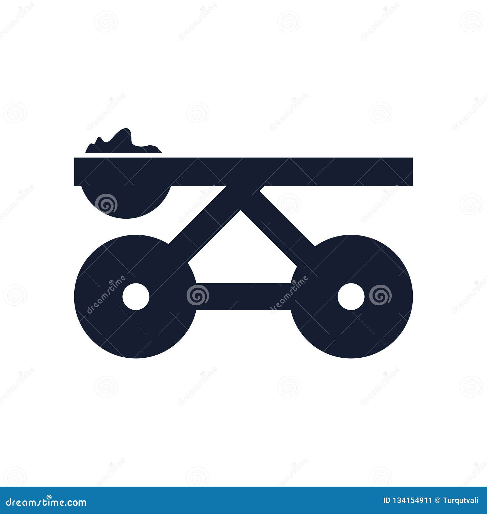 Trebuchet Icon Vector Sign And Symbol Isolated On White Background ...