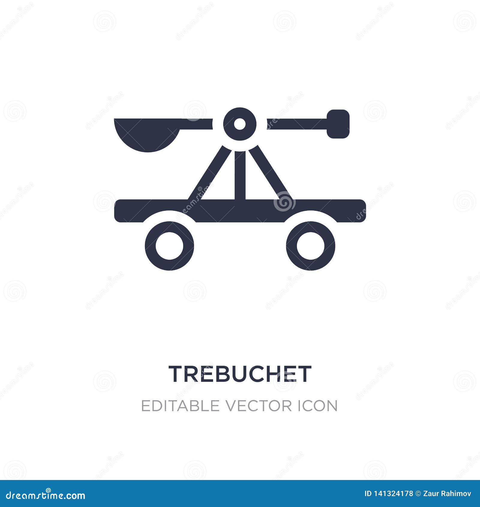 Trebuchet Icon Vector Sign And Symbol Isolated On White Background ...