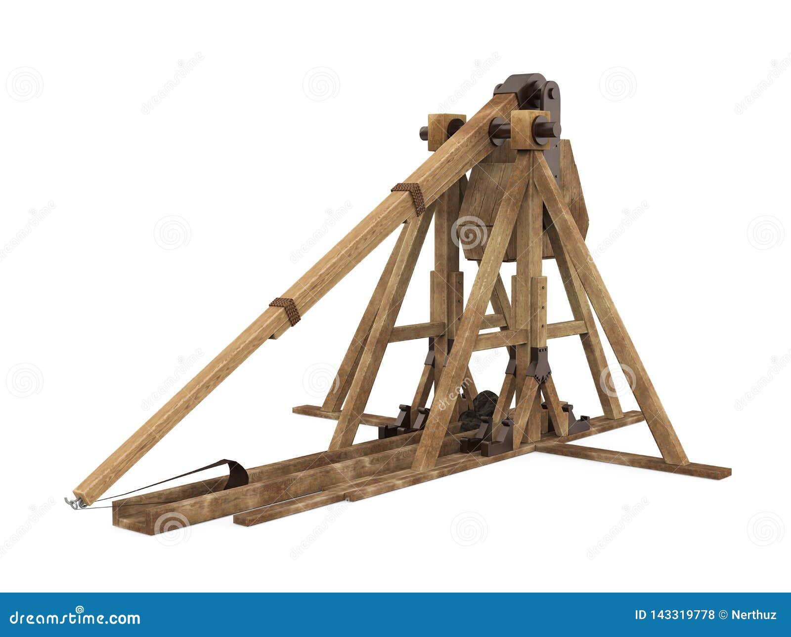 Trebuchet Catapult Vector War Medieval Siege Illustration Weapon Wood ...