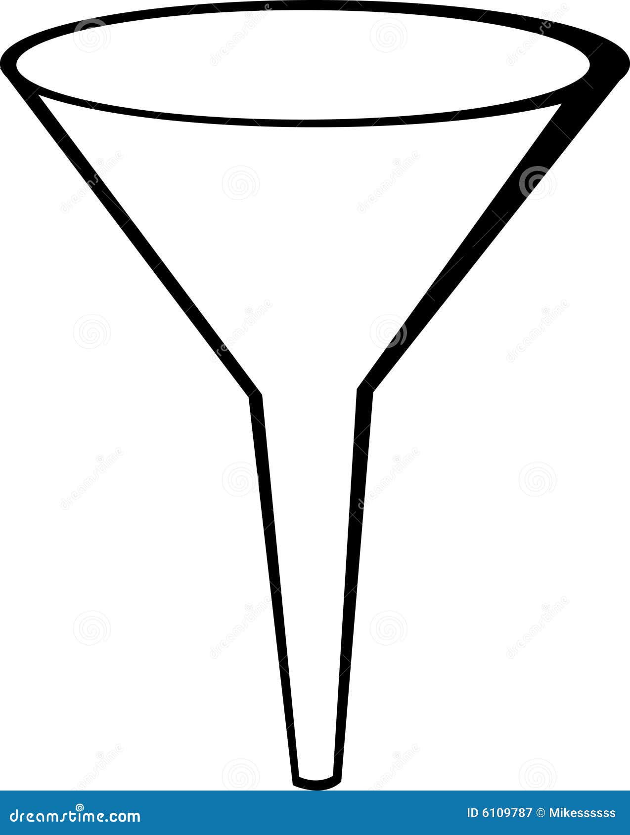 Trechter vector illustratie. Illustration of werktuig - 6109787