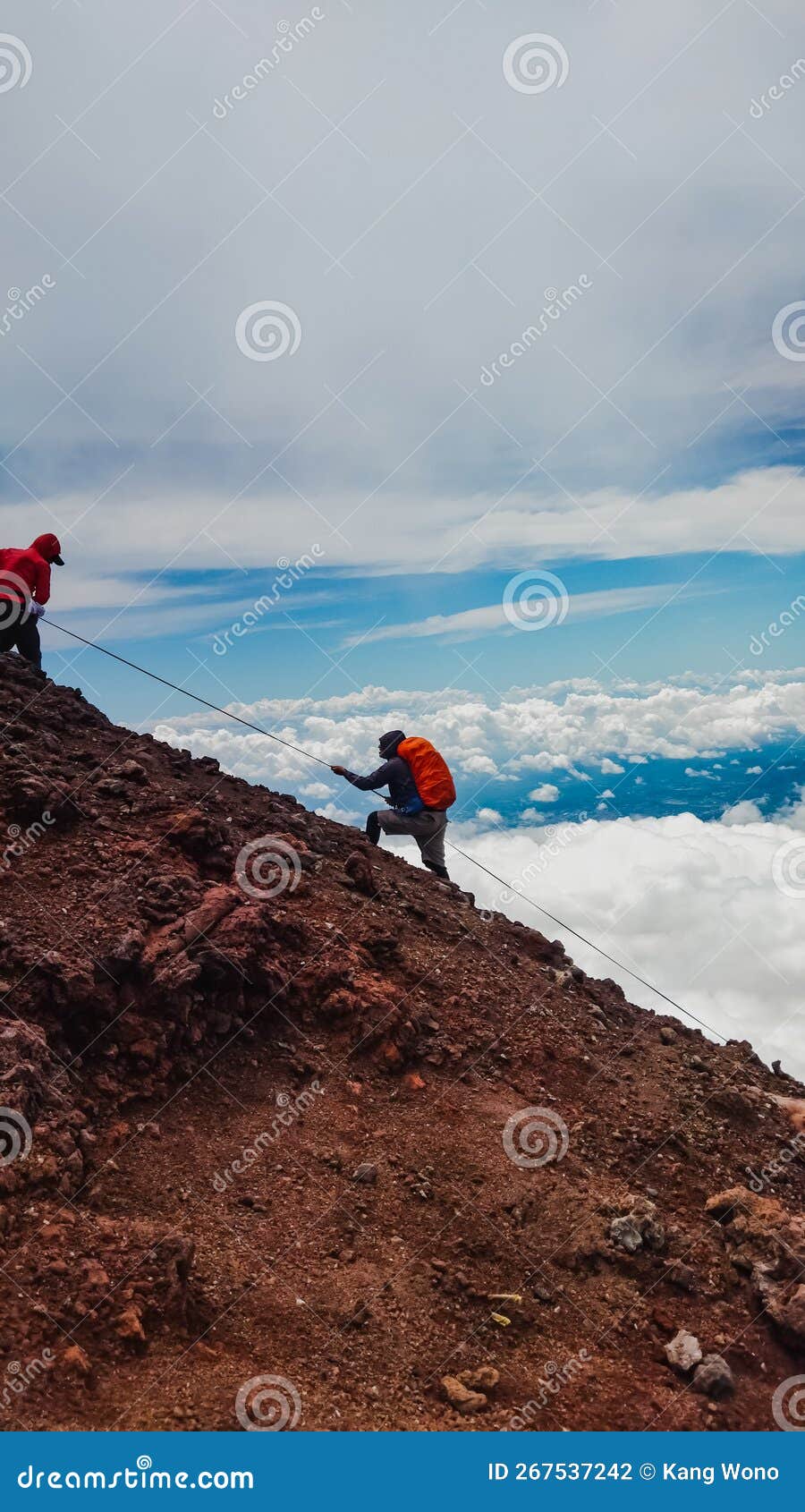 Treck in Slamet Mountain Via Permadi Guci Editorial Photography - Image ...