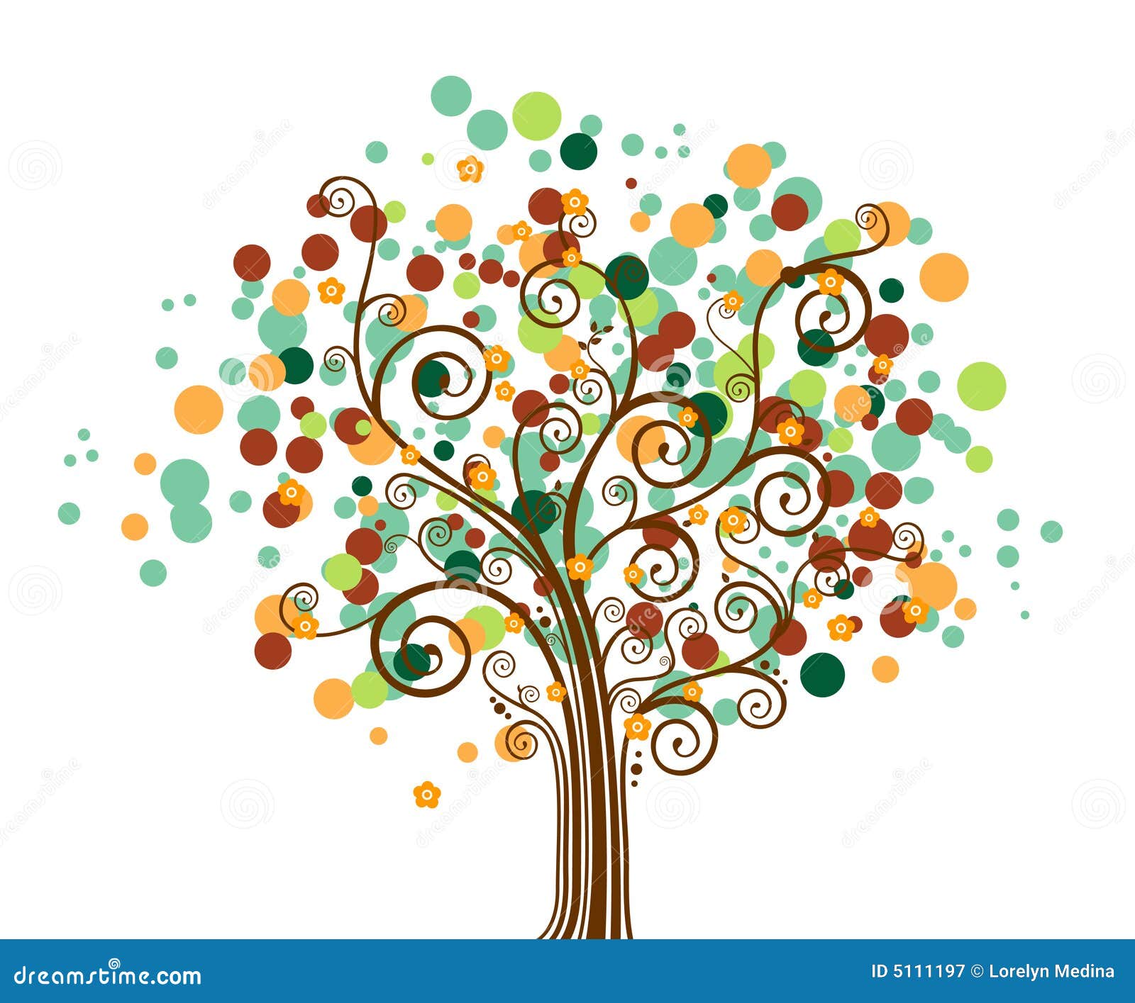 Tree stock illustration. Illustration of tree, circle - 5111197