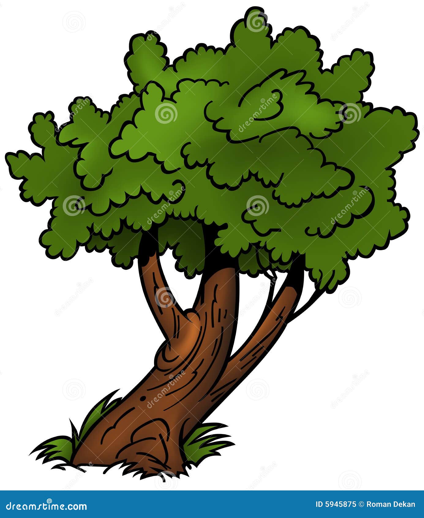 Tree stock vector. Illustration of cartoons, trunk, isolated - 5945875