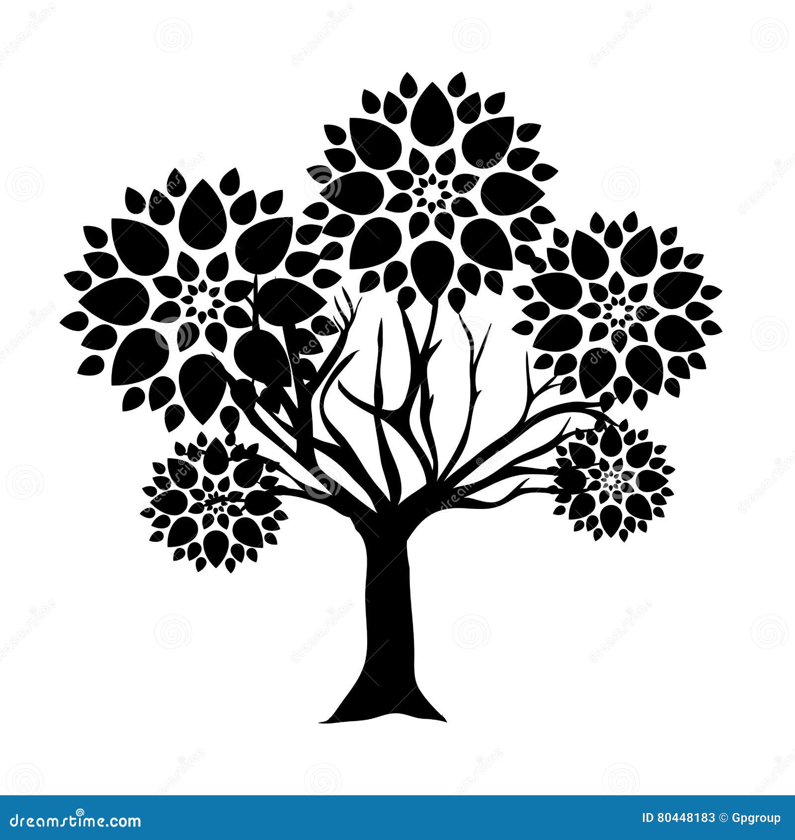 Tree abstract icon image stock vector. Illustration of design - 80448183