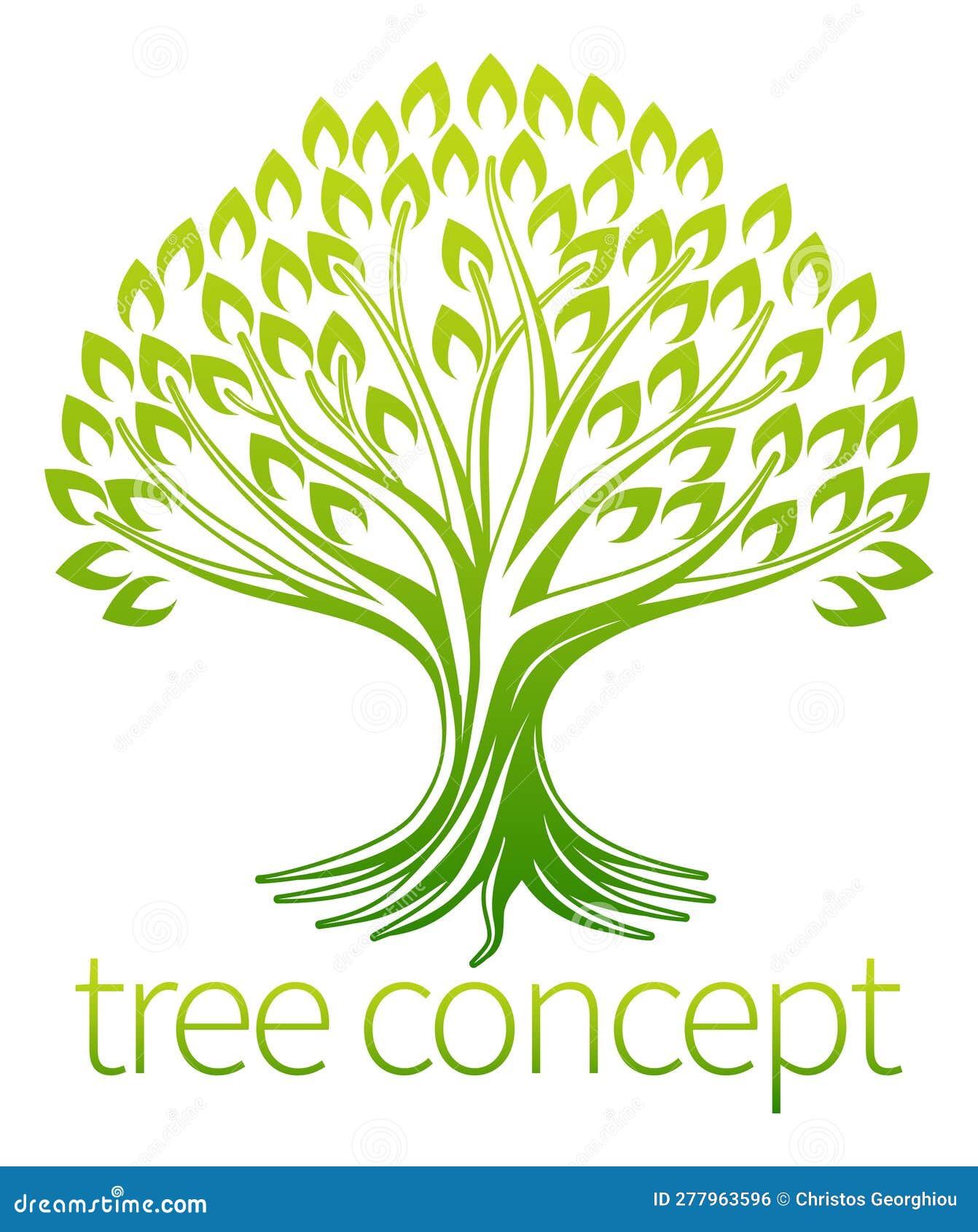 Tree Abstract Stylised Concept Design Icon Stock Vector - Illustration ...