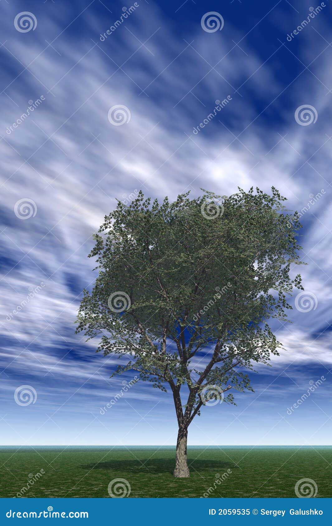 Tree alone vertical stock image. Image of illustation - 2059535