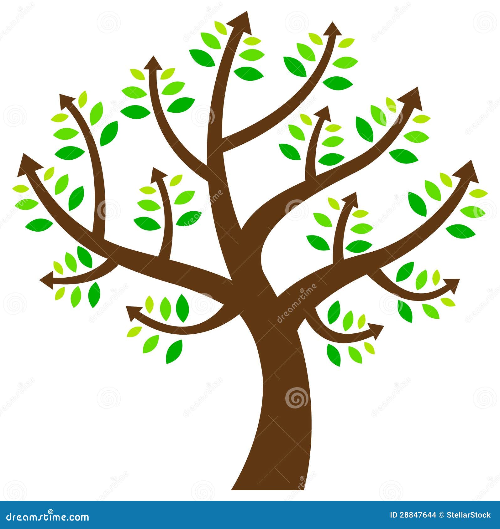 Tree With Arrows Vector Illustration | CartoonDealer.com #28847644