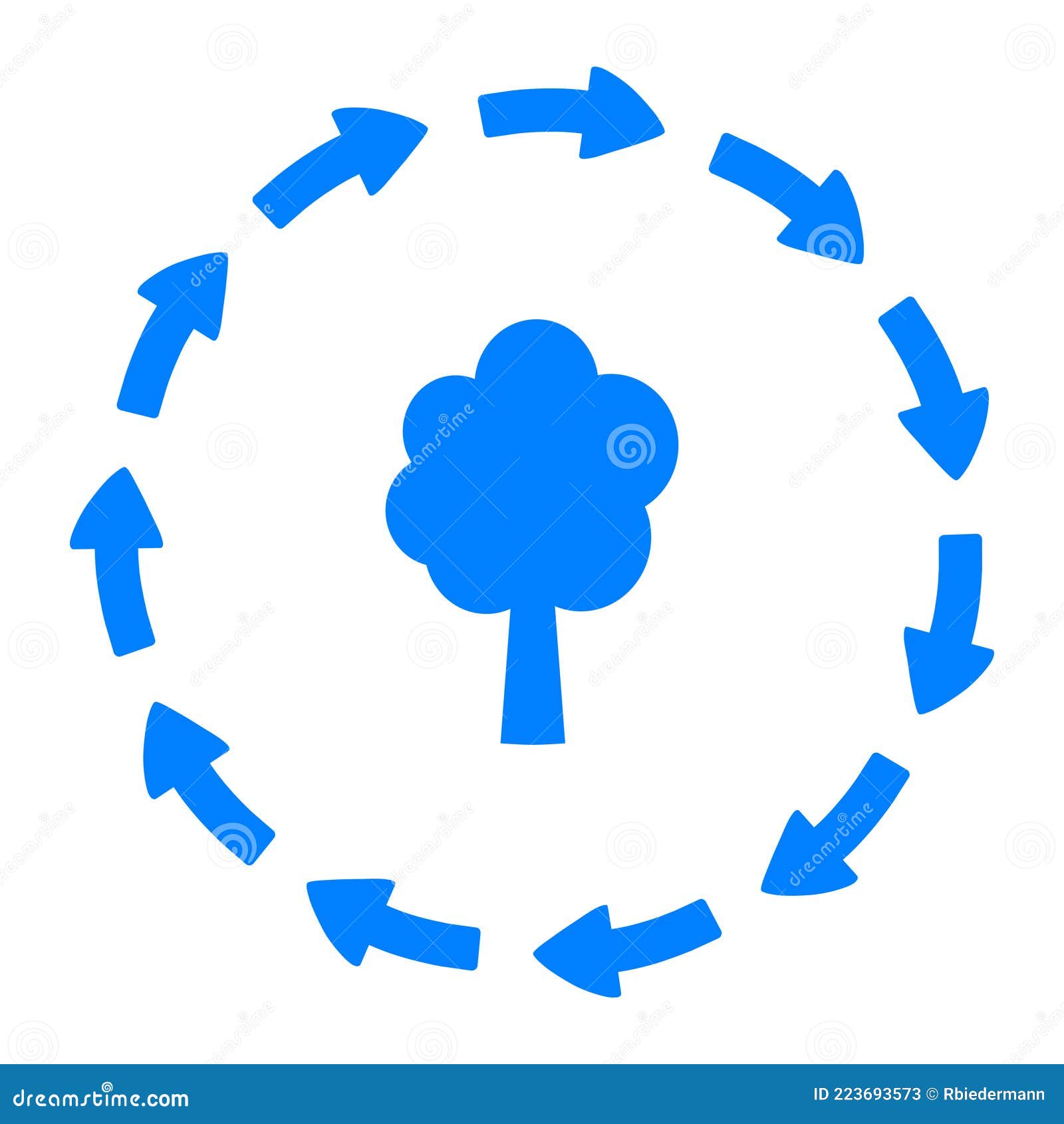 Tree and arrows stock vector. Illustration of vector - 223693573