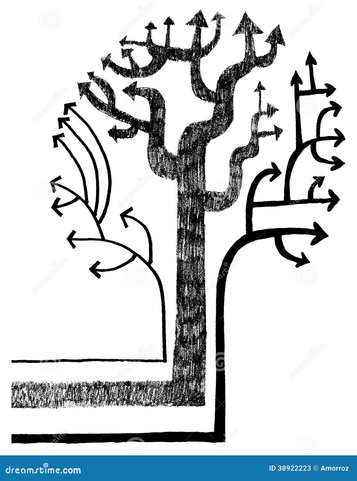 Tree of arrows (vector) stock vector. Illustration of punk - 38922223