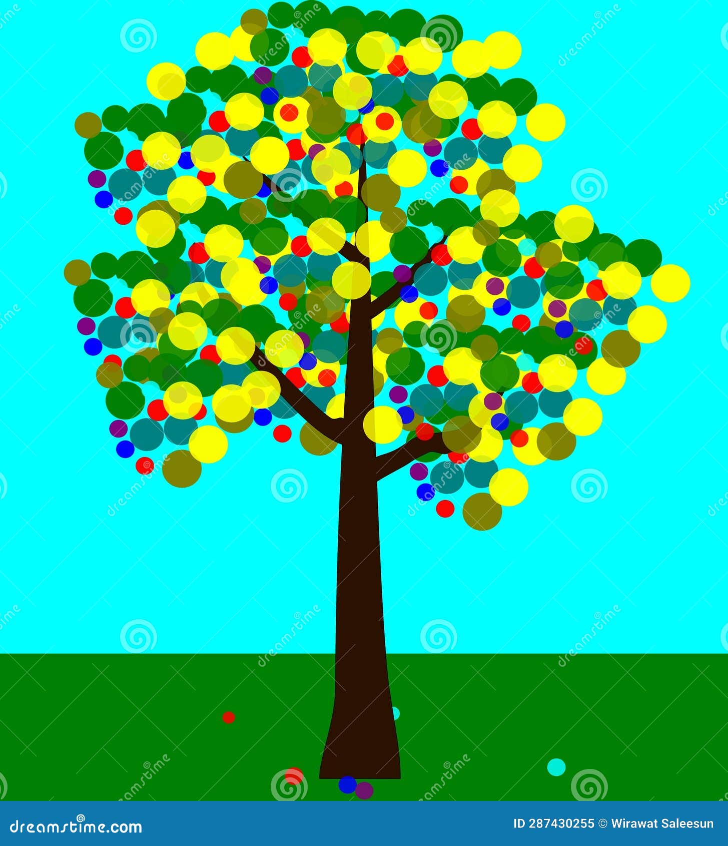 Tree art, strange shapes stock vector. Illustration of variety - 287430255