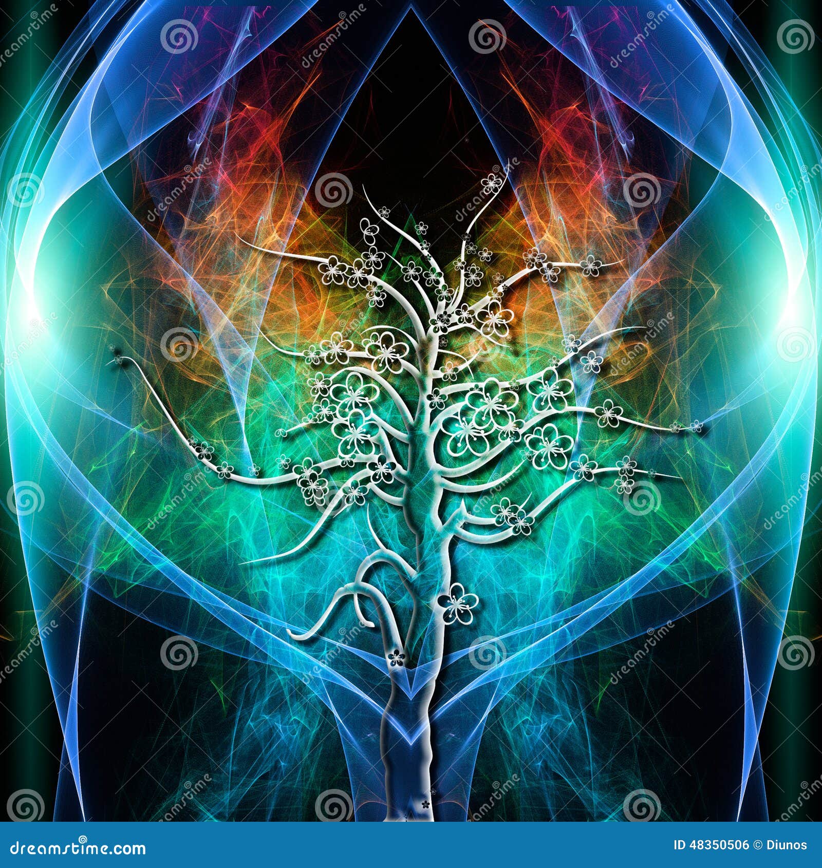 Tree Aura stock illustration. Illustration of majestic - 48350506