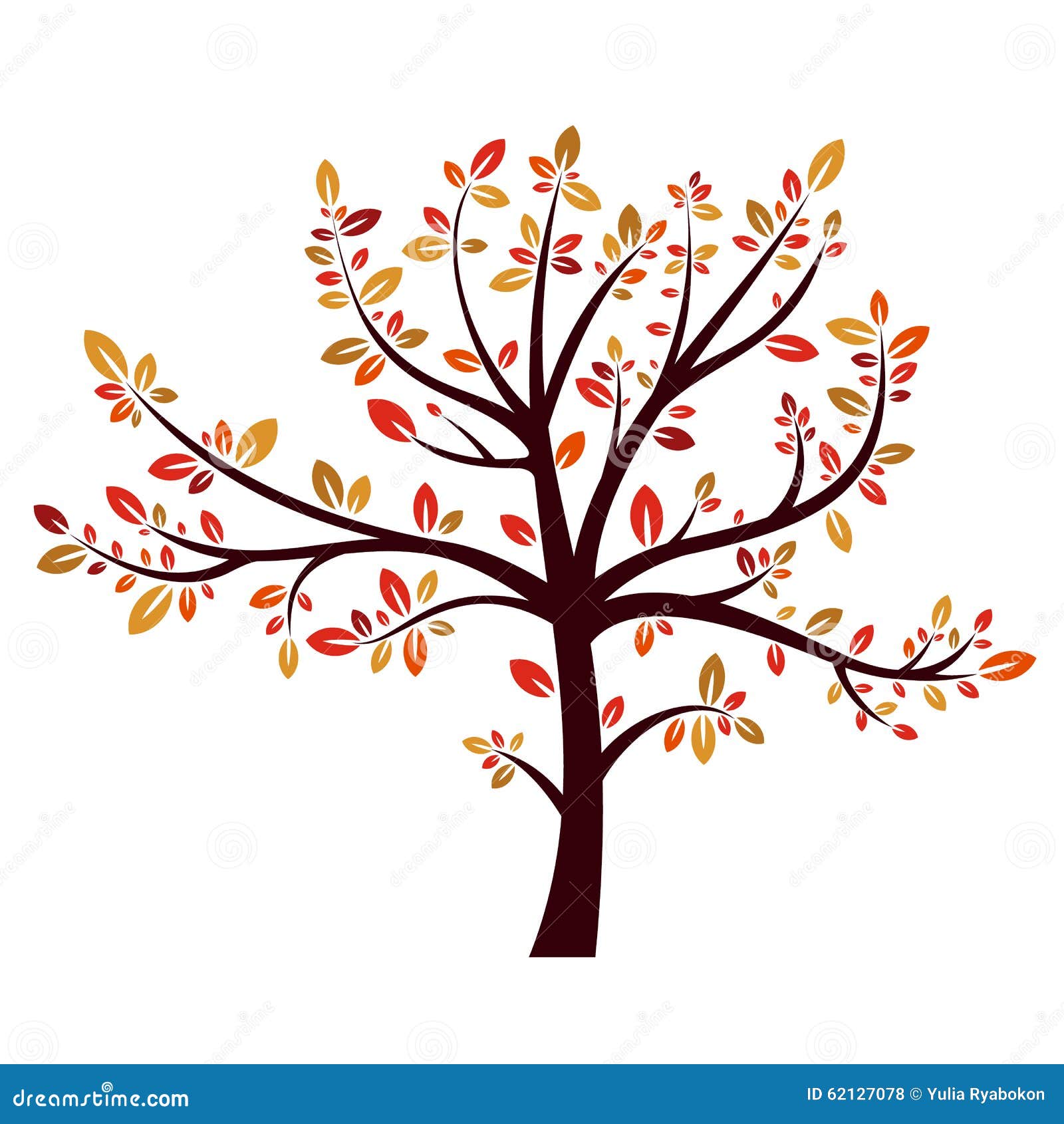 Tree autumn sign stock vector. Illustration of invitation - 62127078