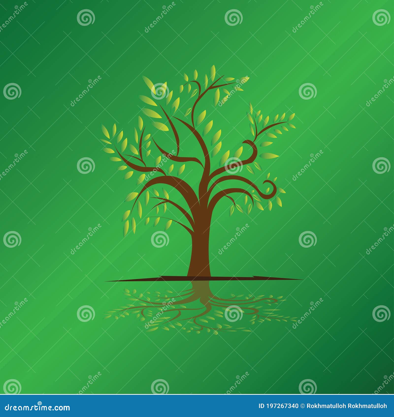Tree Background Color Illustration of Shadow. Vector Design Stock ...