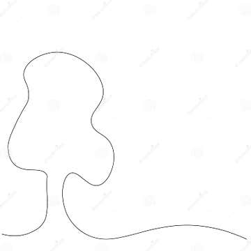 Tree Background Line Drawing, Vector Illustration Stock Vector ...