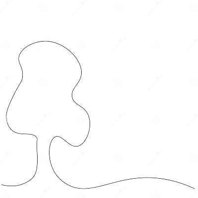 Tree Background Line Drawing, Vector Illustration Stock Vector ...