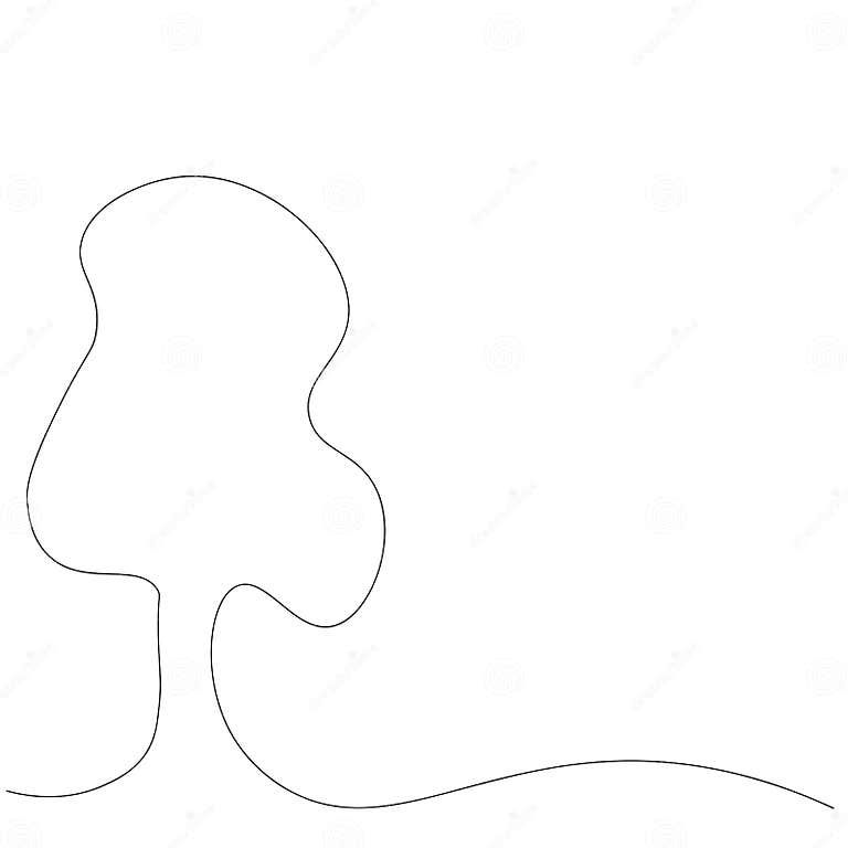 Tree Background Line Drawing, Vector Illustration Stock Vector ...