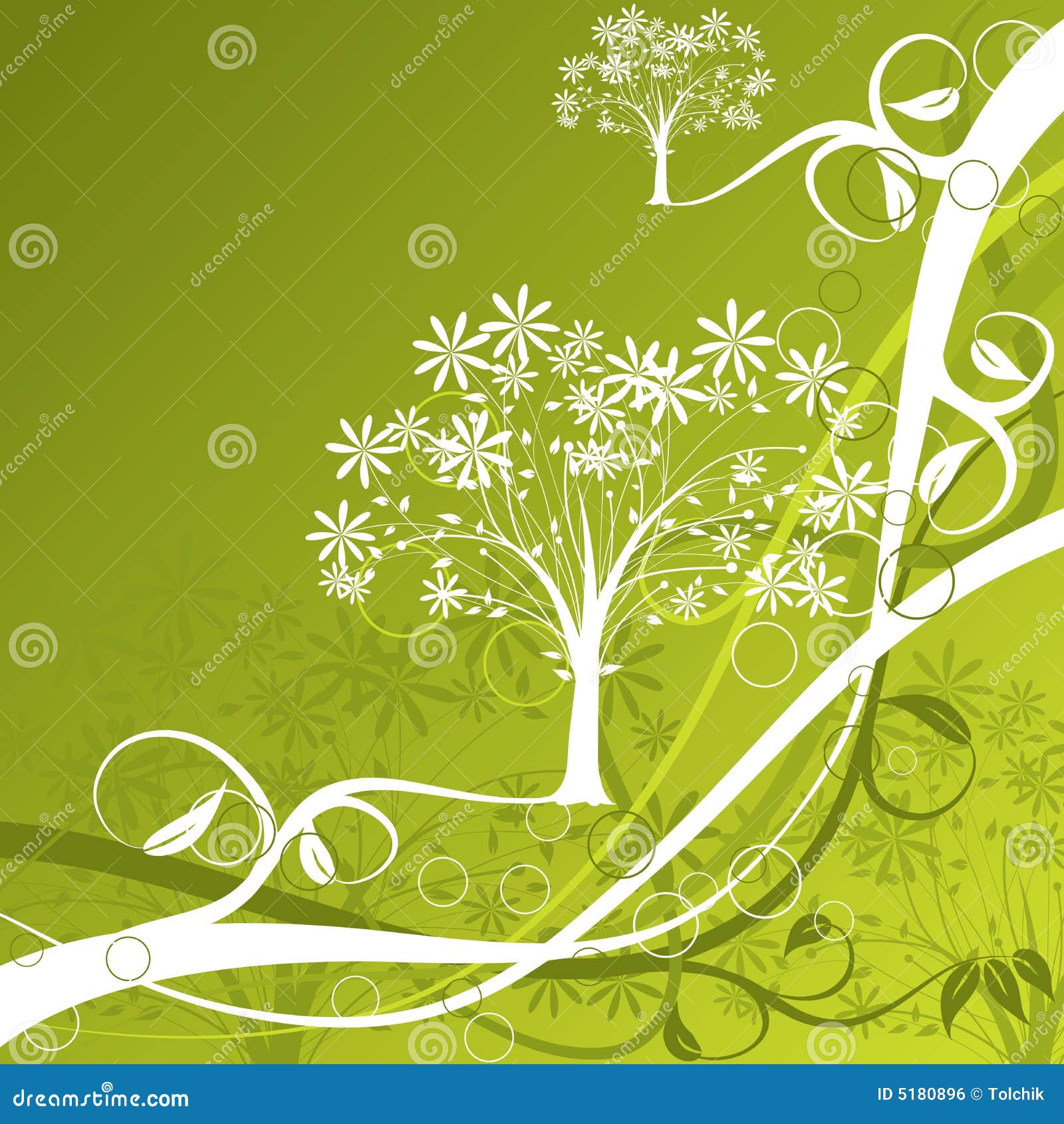 Tree background, vector stock vector. Illustration of corner - 5180896