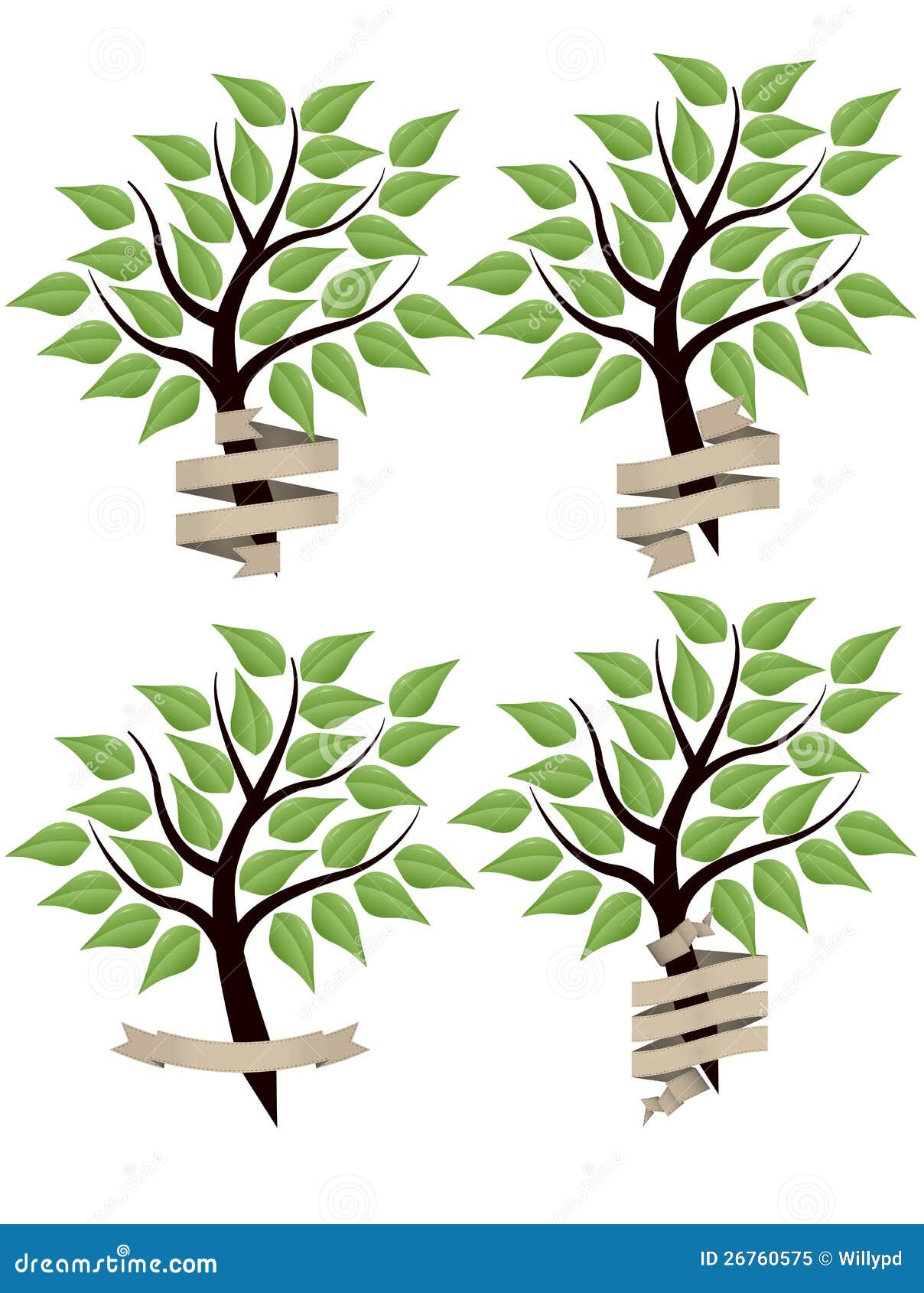 Tree banner stock vector. Illustration of ecology, sign - 26760575