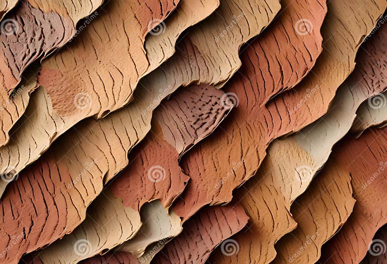 Tree Bark Covered in Red Dust, Creating Unusual Appearance.AI Generated ...
