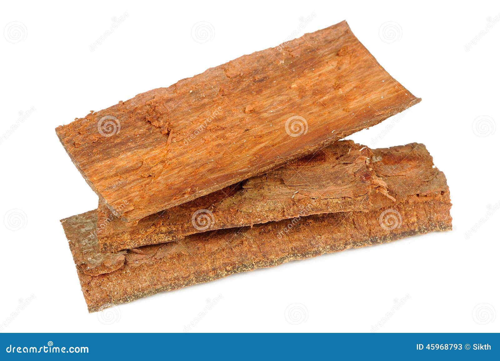 Tree Bark Pieces Isolated on White Background Stock Image - Image of ...
