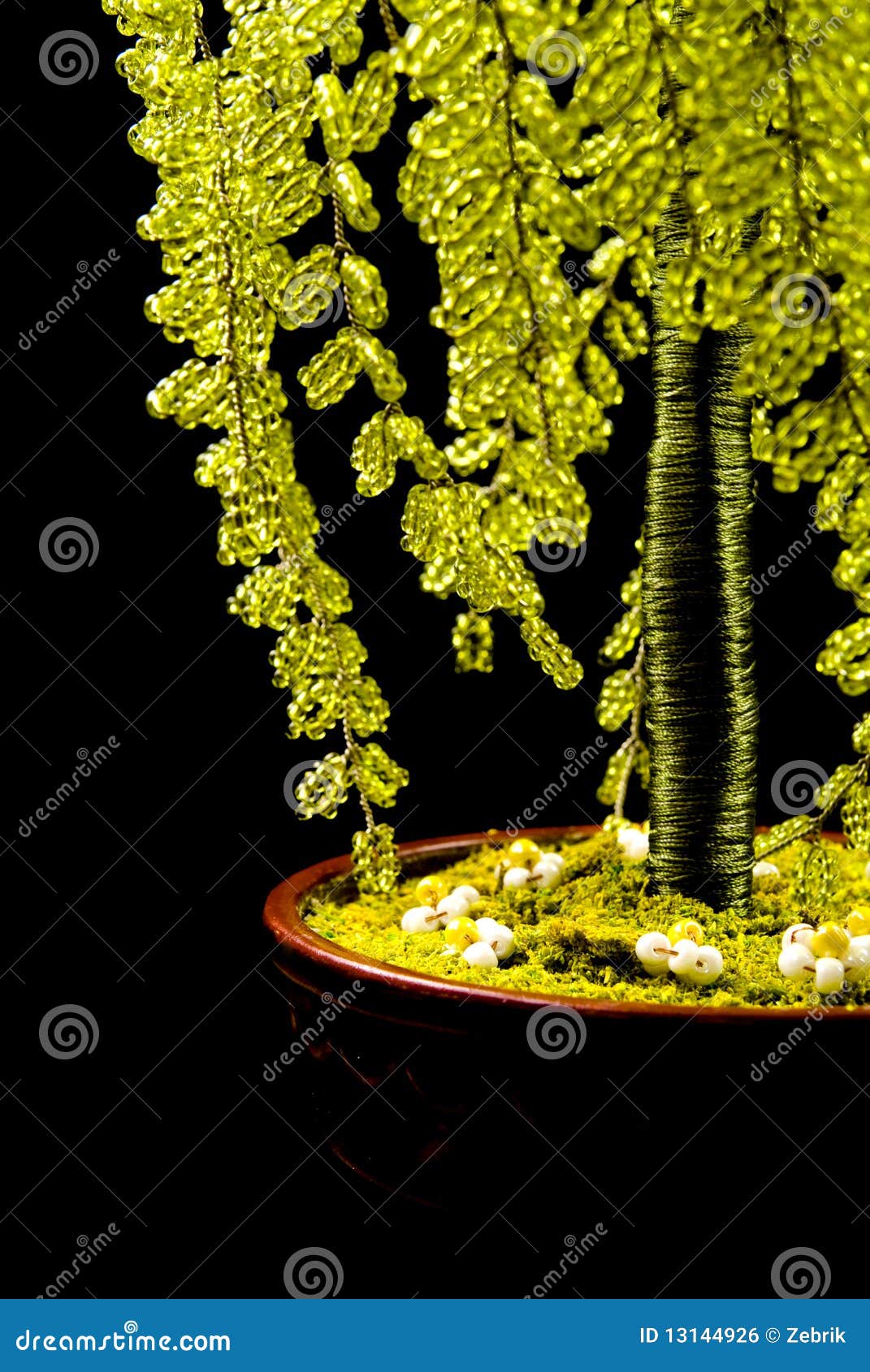 Tree beads with leafs stock photo. Image of isolated - 13144926