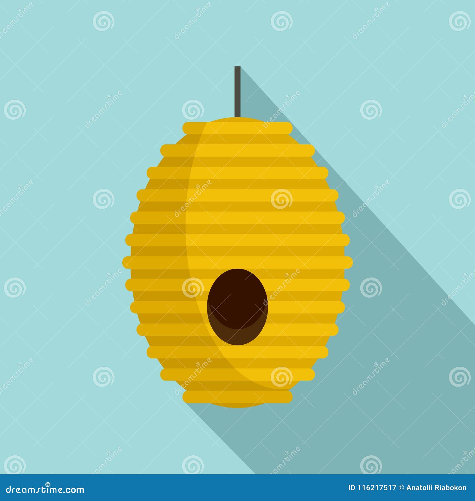 Tree Bee House Icon, Flat Style Stock Vector - Illustration of isolated ... Tree Bee House Icon, Flat Style Stock Vector - Illustration of isolated ...