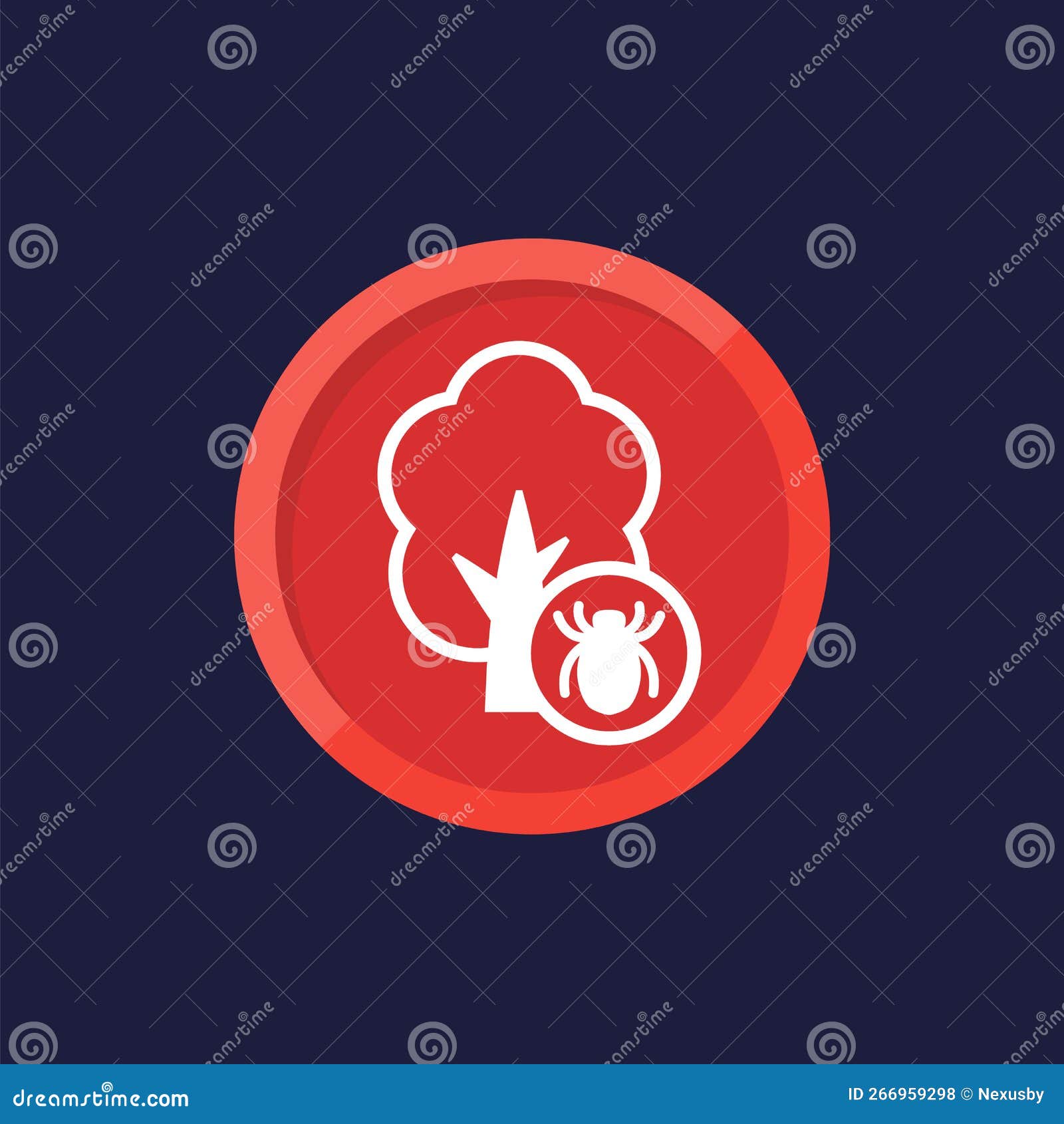 Tree Beetle Icon, Linear Design Vector Illustration | CartoonDealer.com ...