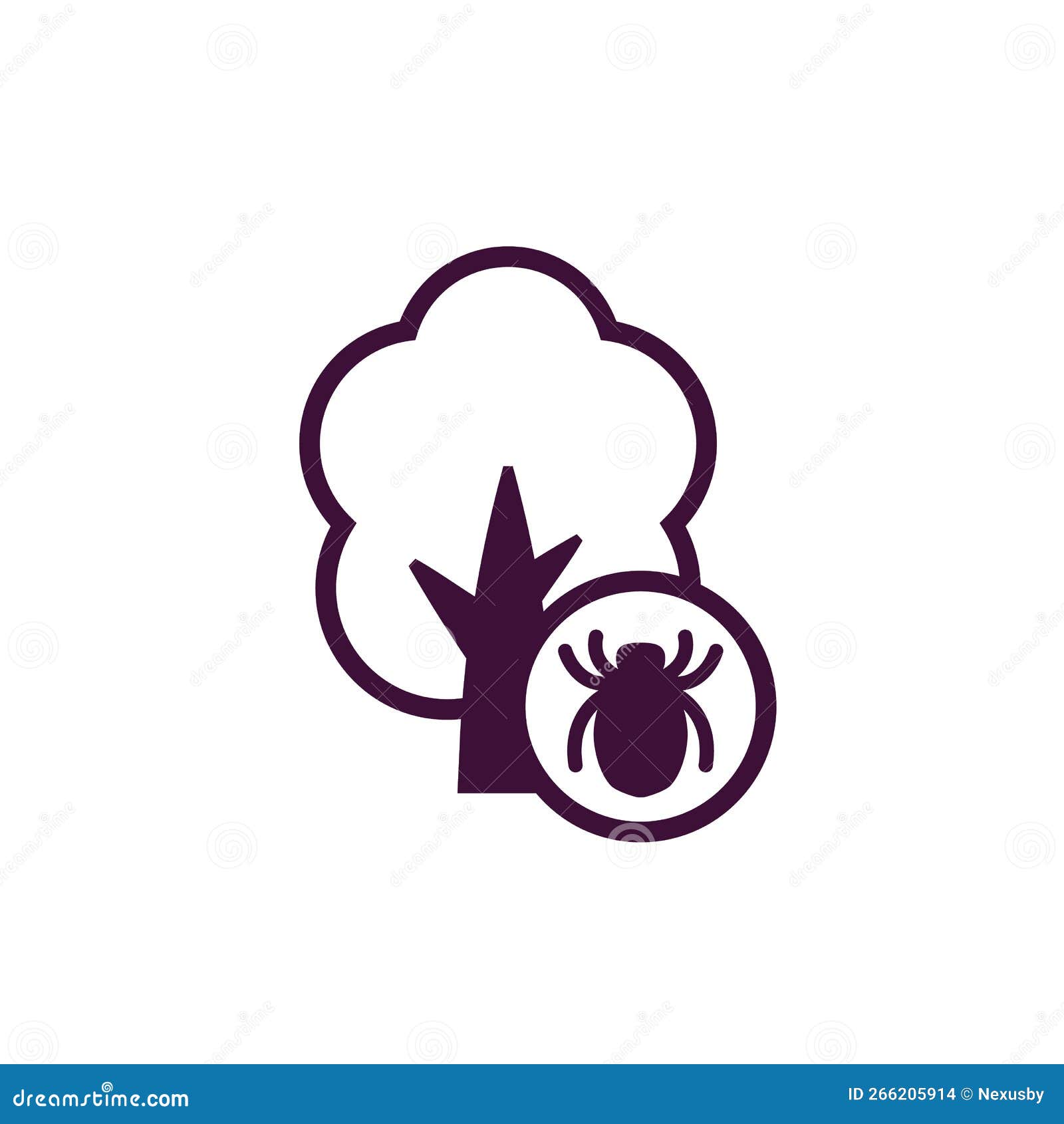 Tree Beetle Icon, Linear Design Vector Illustration | CartoonDealer.com ...