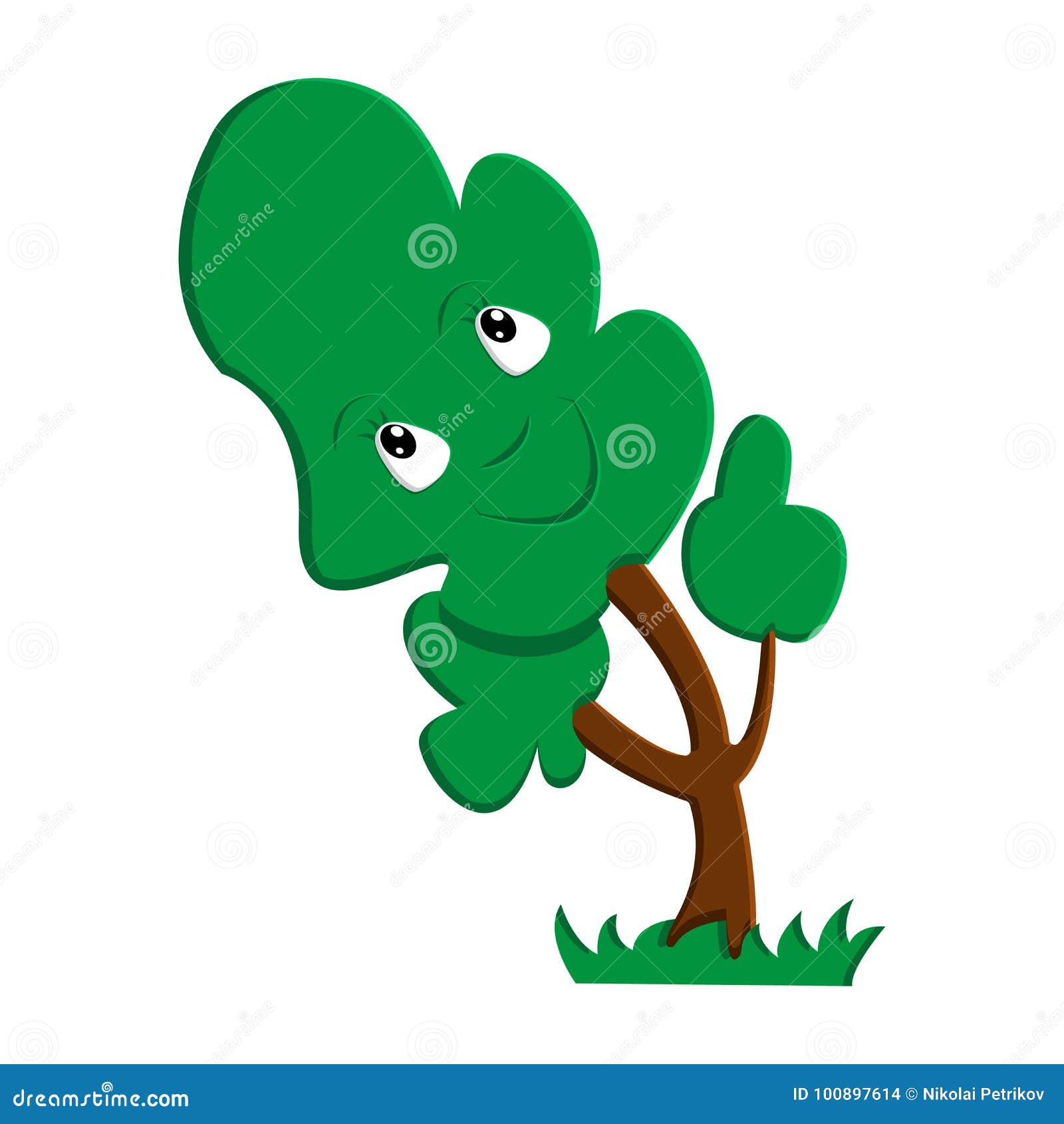 Tree in a bend stock vector. Illustration of emblem - 100897614