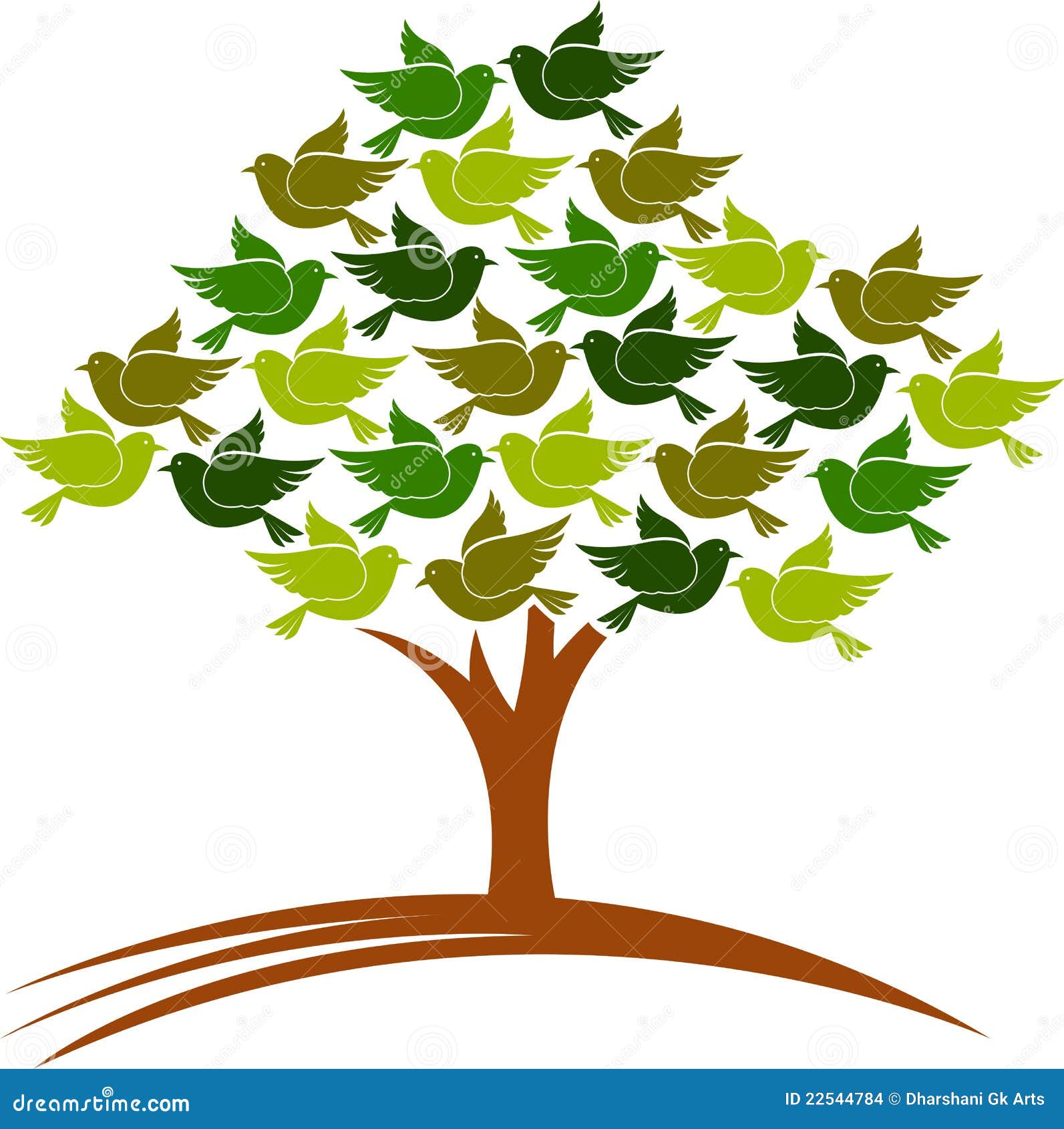 Tree With Birds Nesting Royalty-Free Stock Image | CartoonDealer.com ...