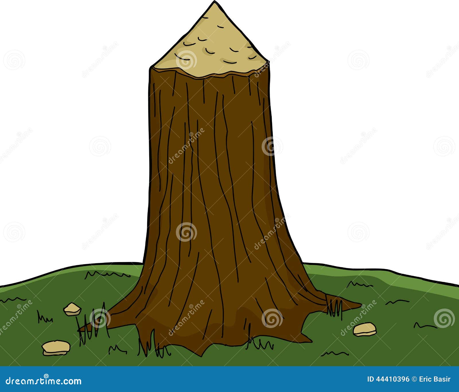 Tree with Bite Marks stock vector. Illustration of drawn - 44410396