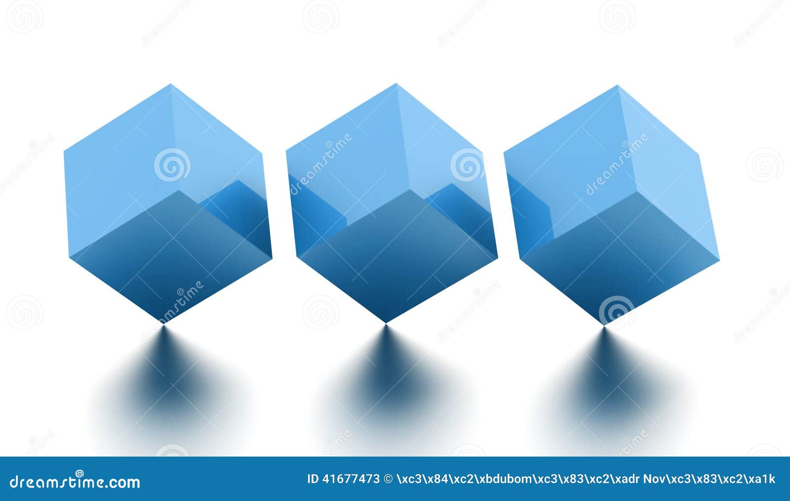 Tree Blue Cubes Concept Rendered Isolated Stock Illustration ...